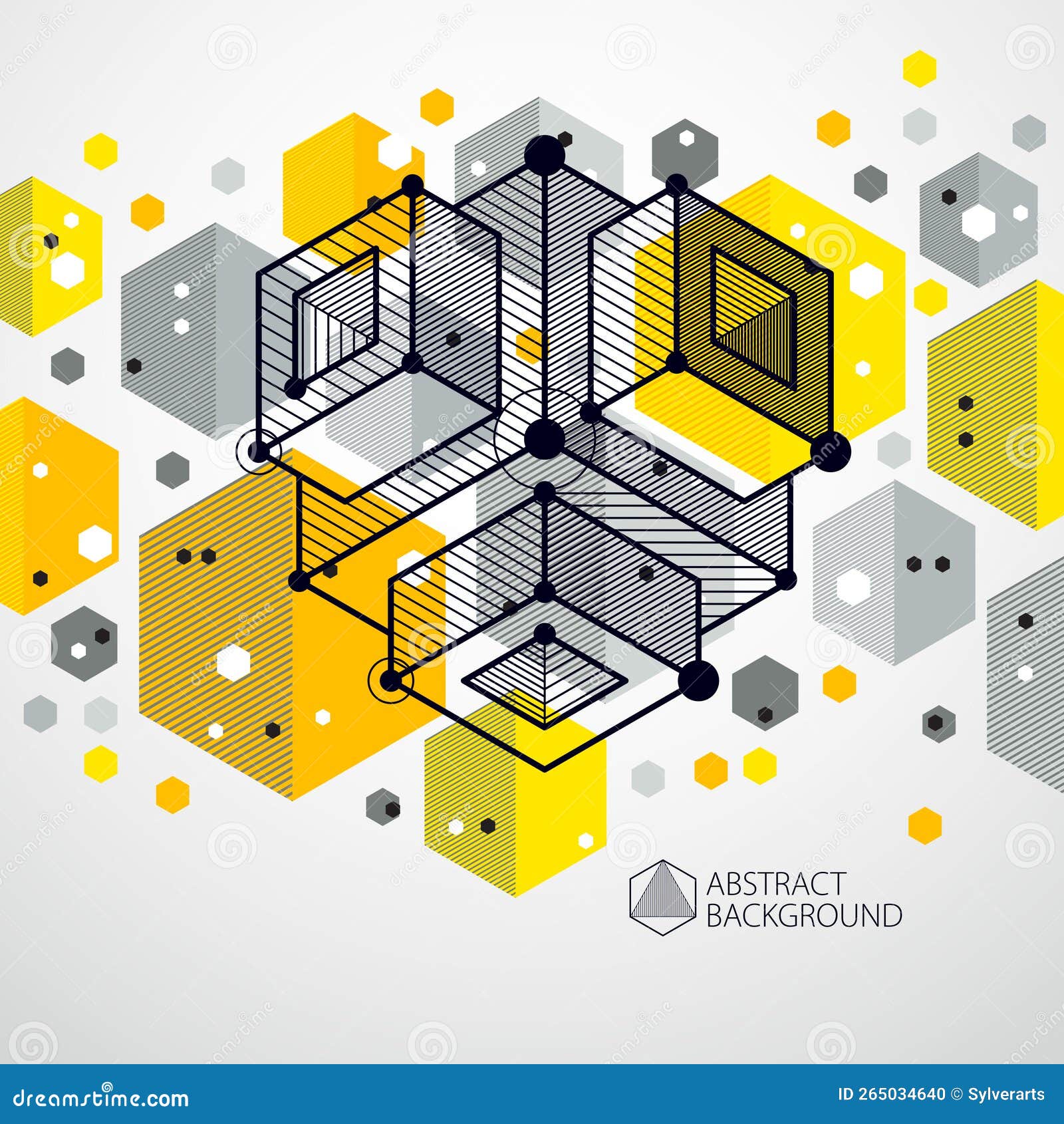 Abstract Vector Composition with Simple Geometric Figures, Symbols, Art ...