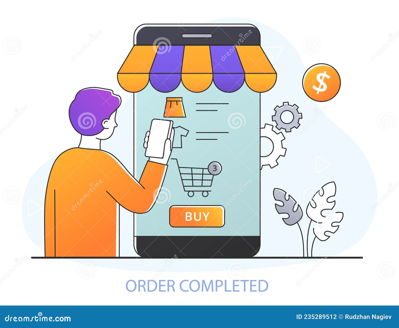 Abstract Vector Concept of Completed Order Stock Vector - Illustration ...