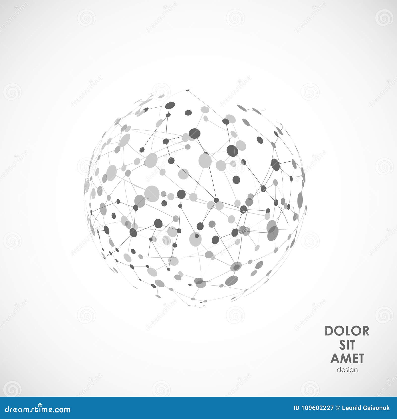 Abstract Vector Connect Circle with Molecular Structure Stock Vector ...