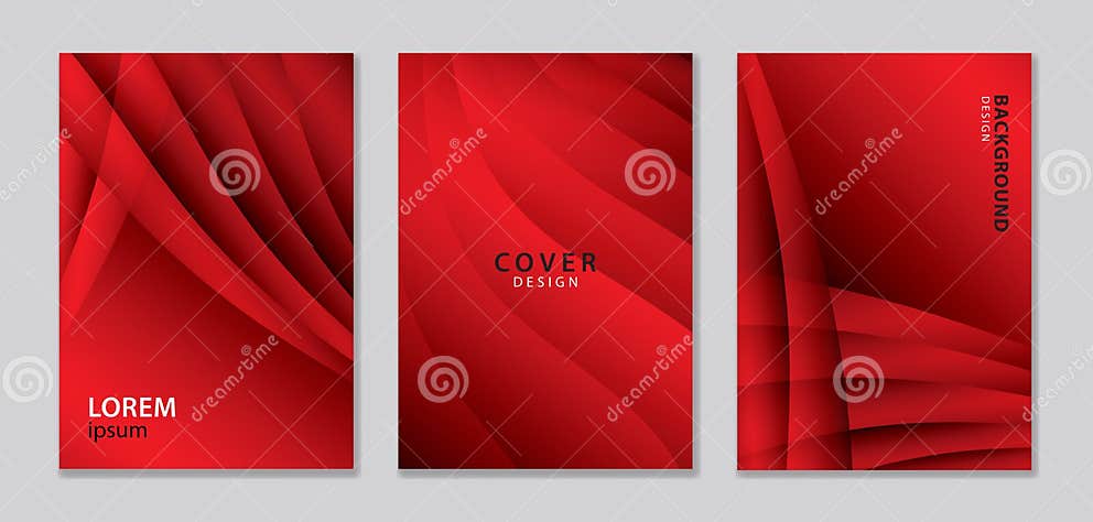 Abstract Vector Covers Design Template. Red Cover Template. Gradient ...