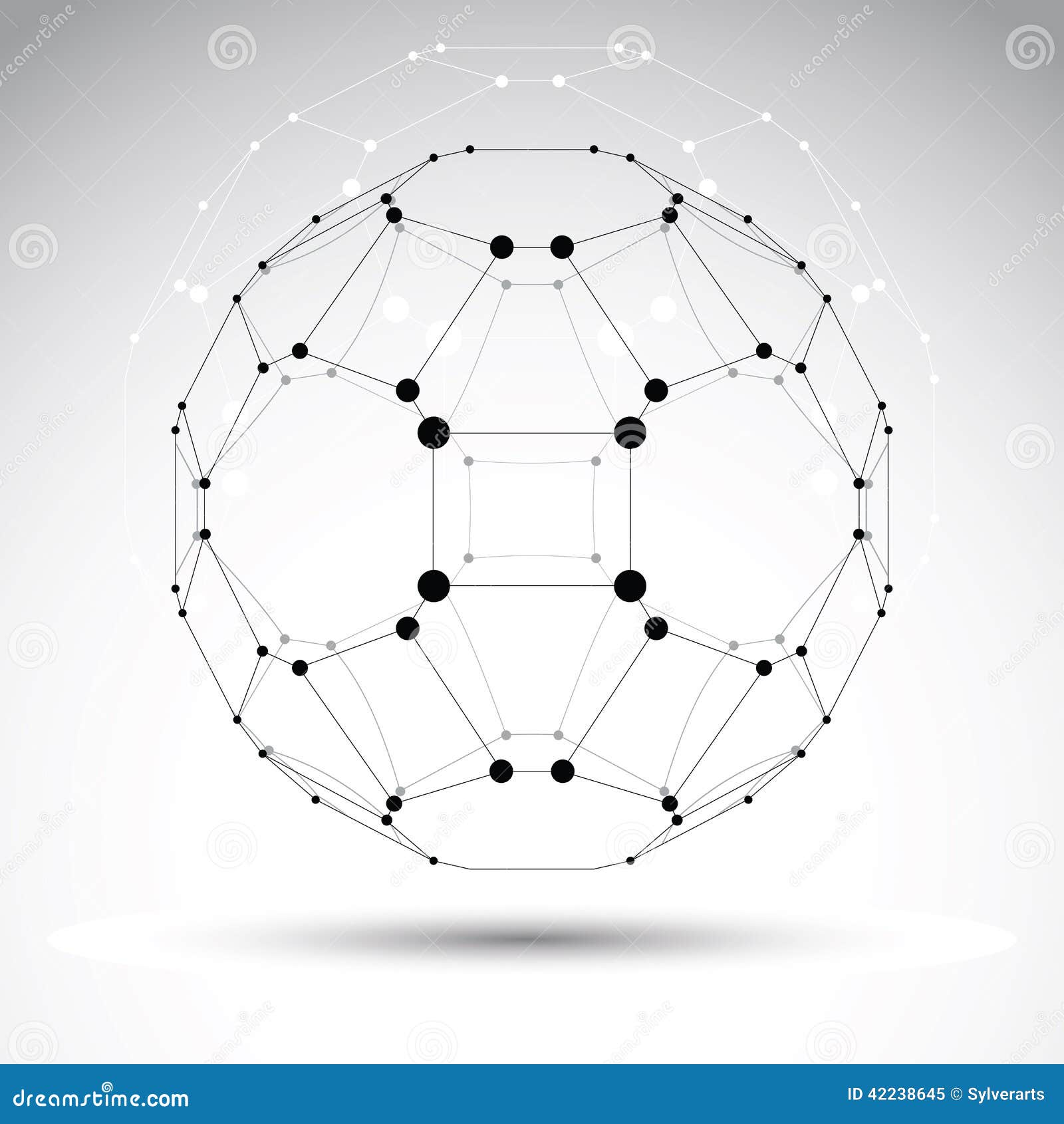 Abstract Vector 3D Geometric Mesh Object. Stock Vector - Illustration ...