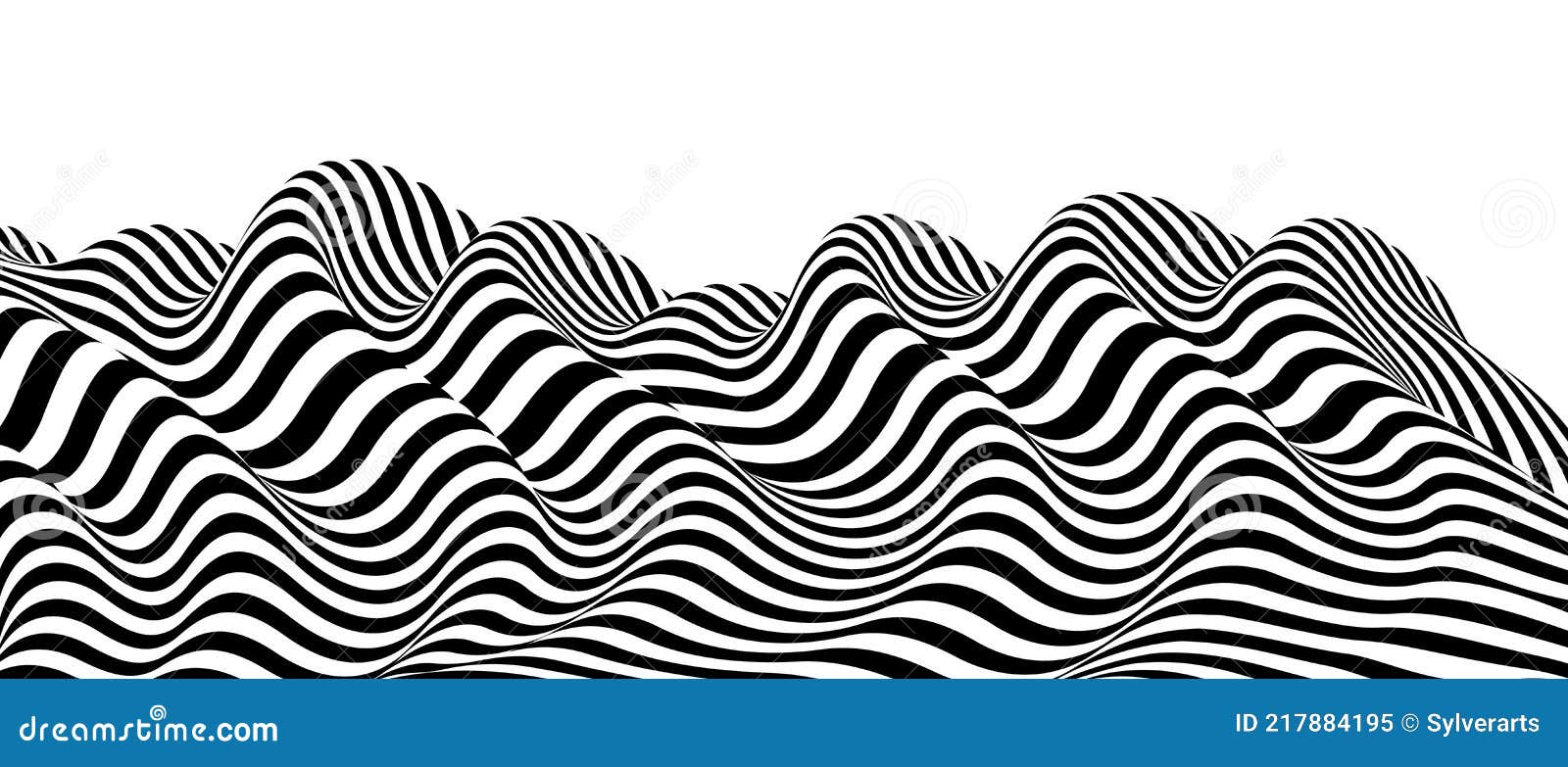 White Curves Sine Waves 3D Render Royalty-Free Stock Image ...