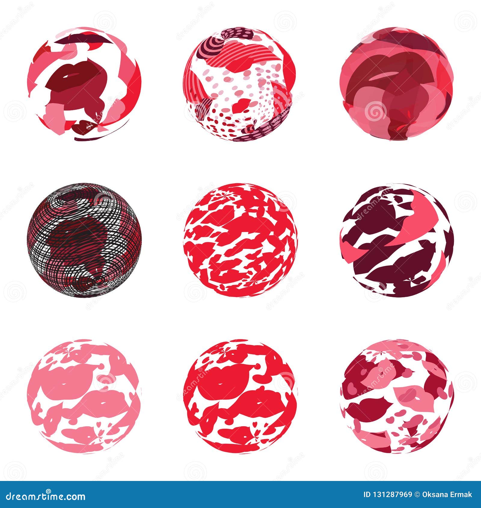 Abstract Vector 3d Shape or Sphere Illustration with Doodles Stock ...
