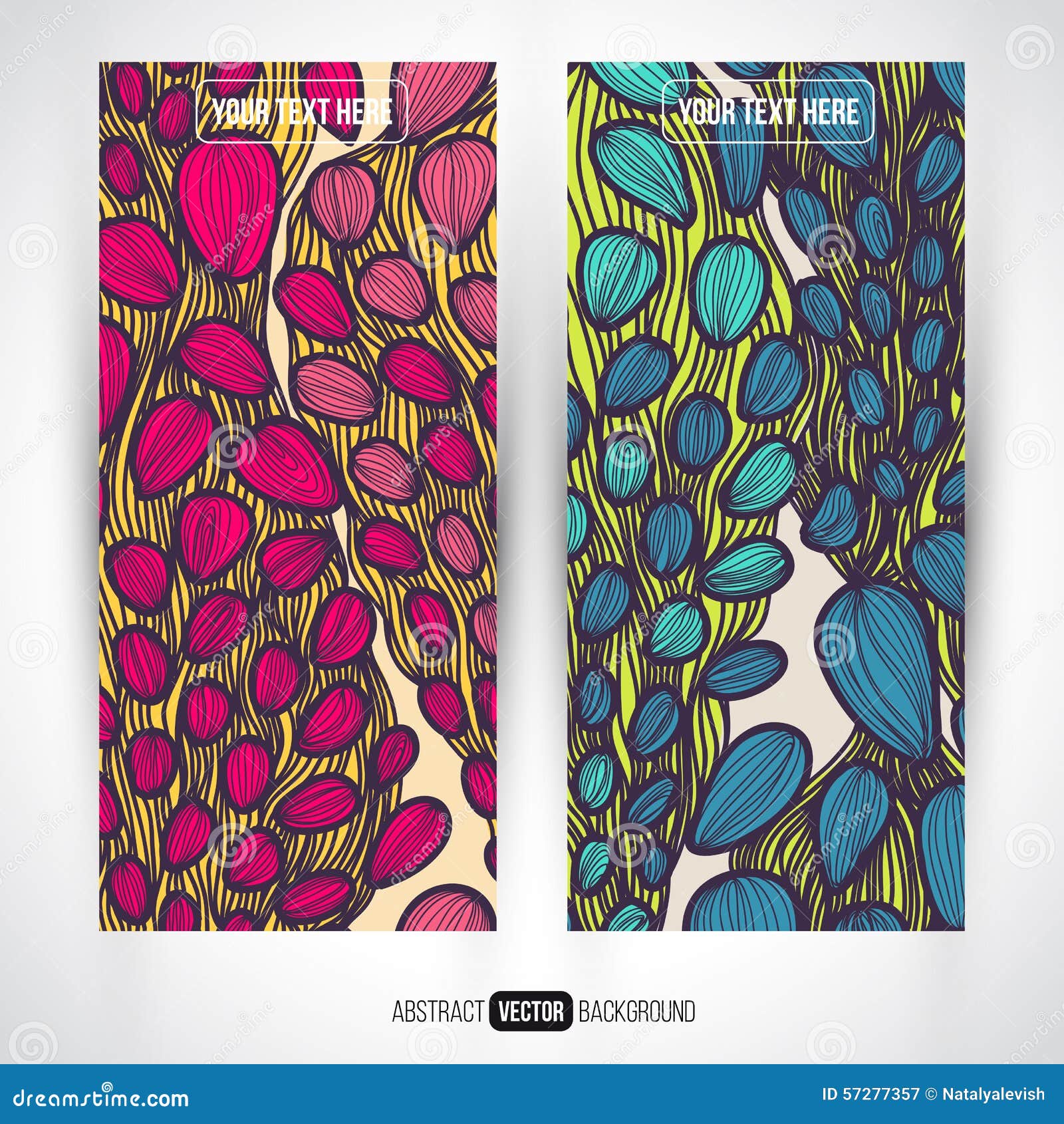 Abstract Vector Decorative Banners Set Stock Vector - Illustration of ...