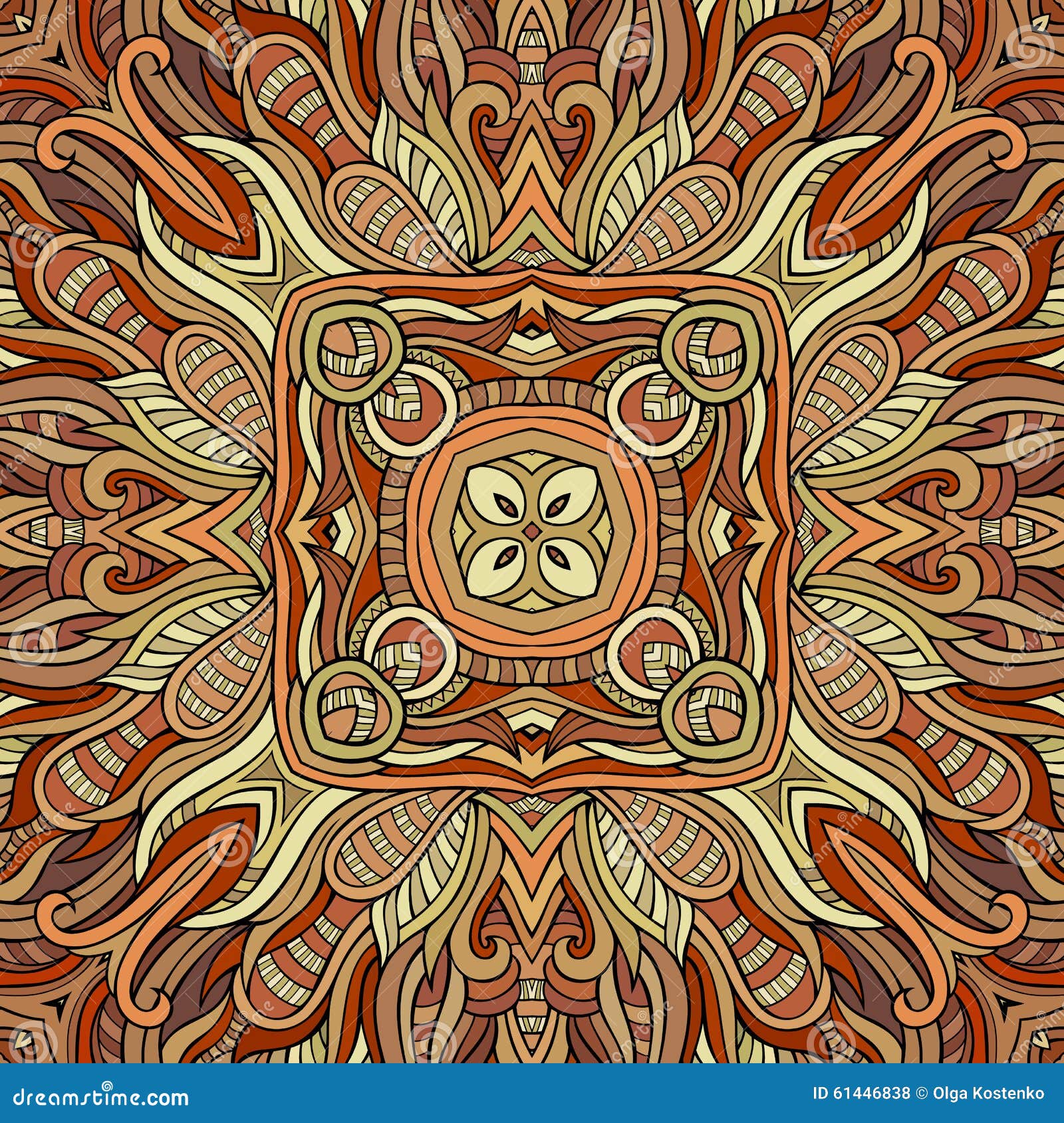 Abstract Vector Decorative Nature Ethnic Hand Stock Vector ...