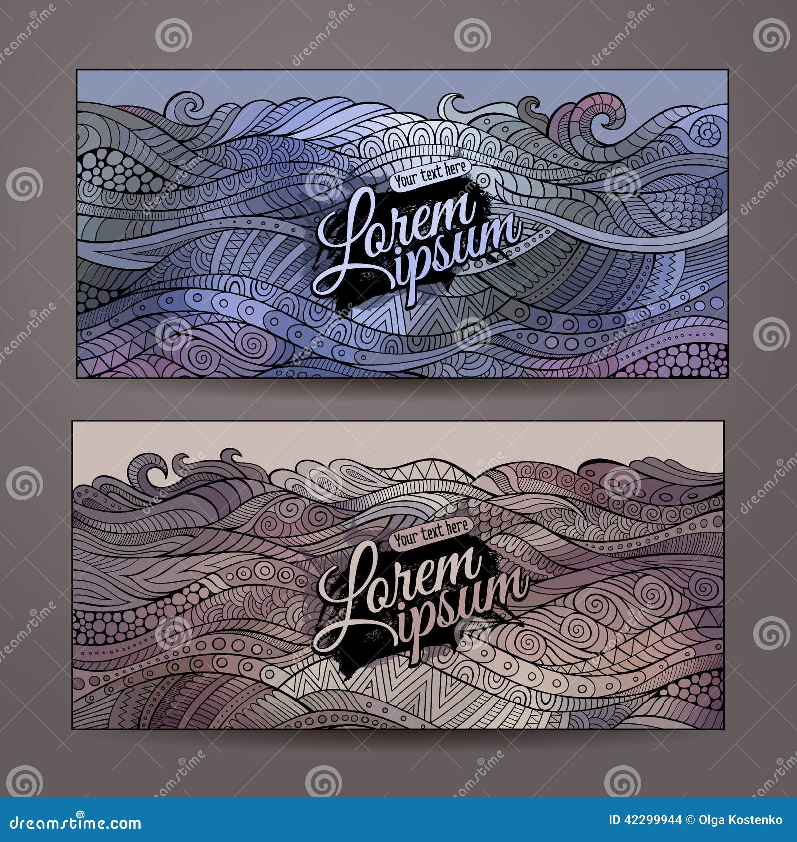 Abstract Vector Decorative Waves Ornamental Stock Vector - Illustration ...