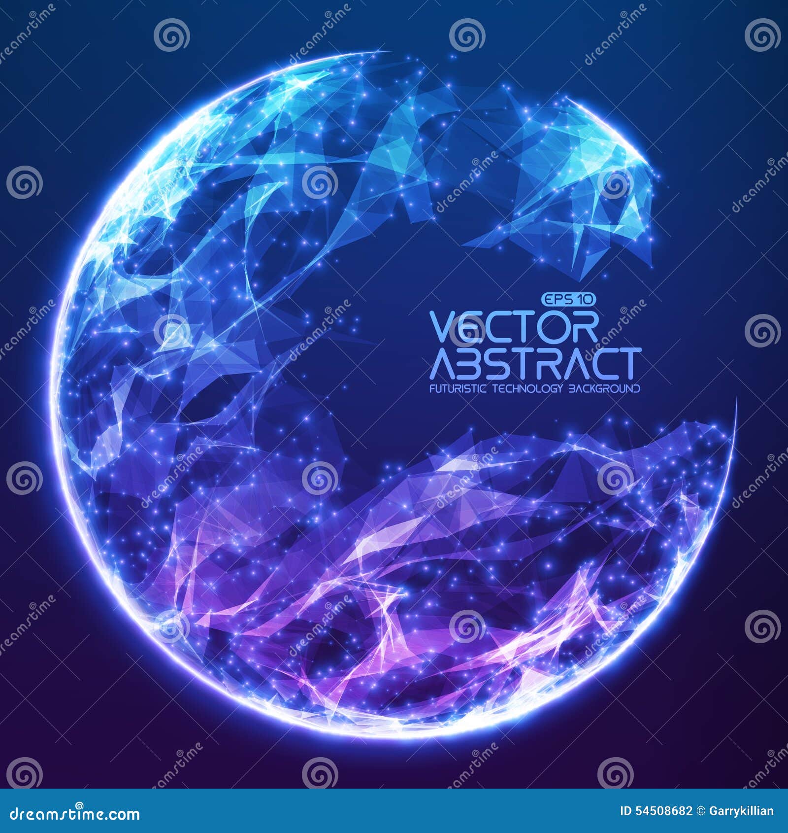 Abstract Vector Demolished Sphere Background Stock Vector ...