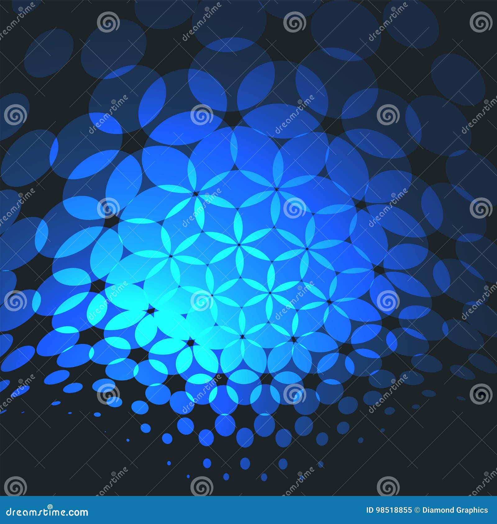Abstract Vector Design of Blue Rounds for Graphic Template Stock Vector ...