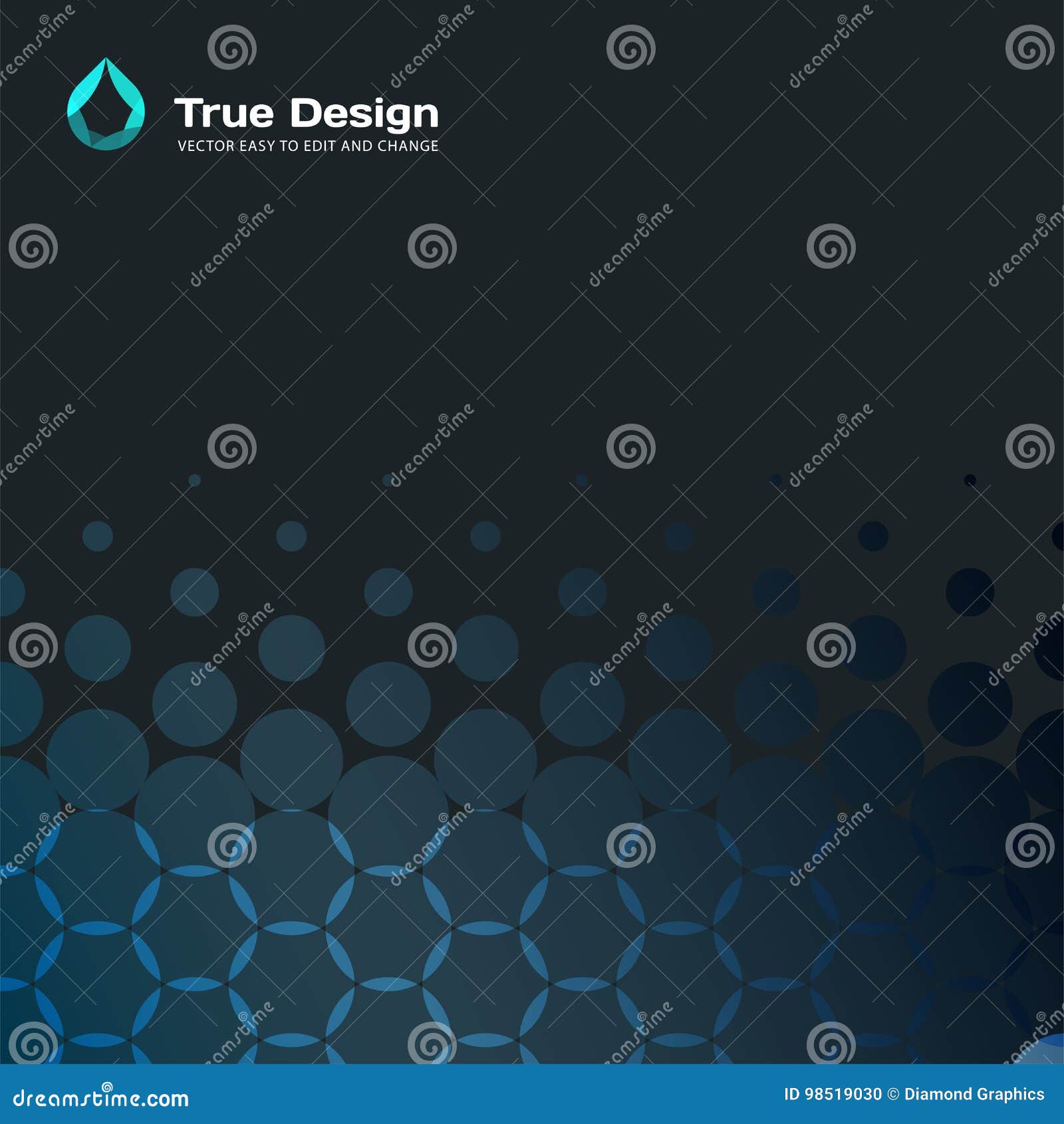 Abstract Vector Design of Blue Rounds for Graphic Template Stock Vector ...