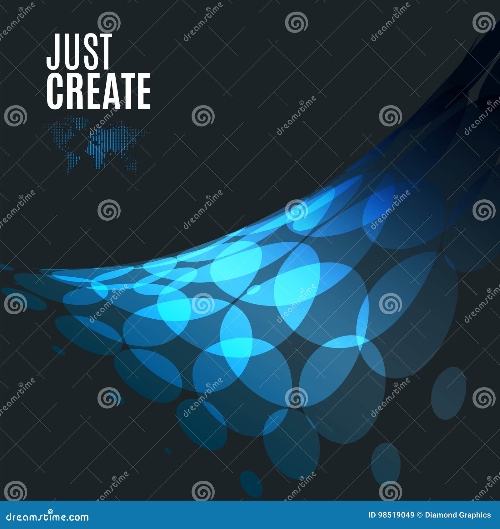 Abstract Vector Design of Blue Rounds for Graphic Template Stock Vector ...