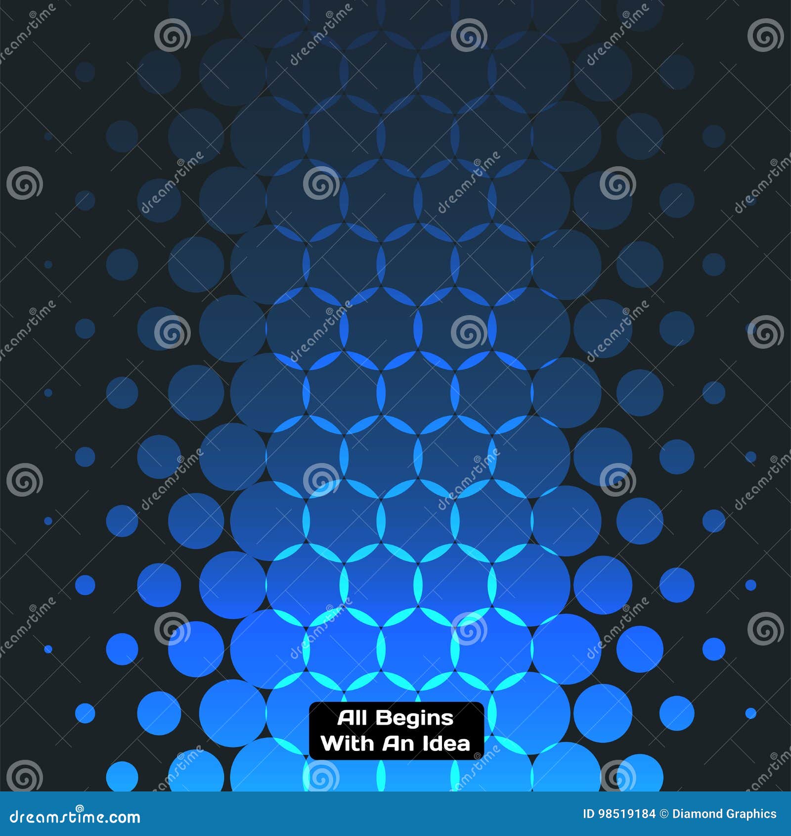 Abstract Vector Design of Blue Rounds for Graphic Template Stock Vector ...