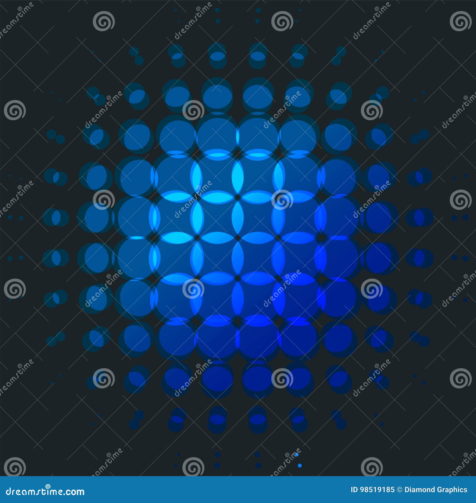 Abstract Vector Design of Blue Rounds for Graphic Template Stock Vector ...