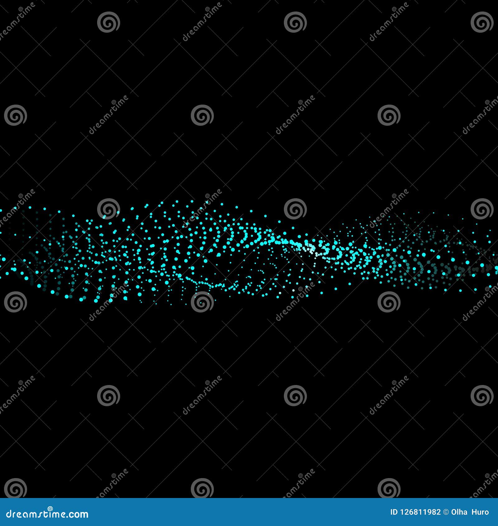 Abstract Vector Design Element. Flowing Particle Waves Stock Vector ...
