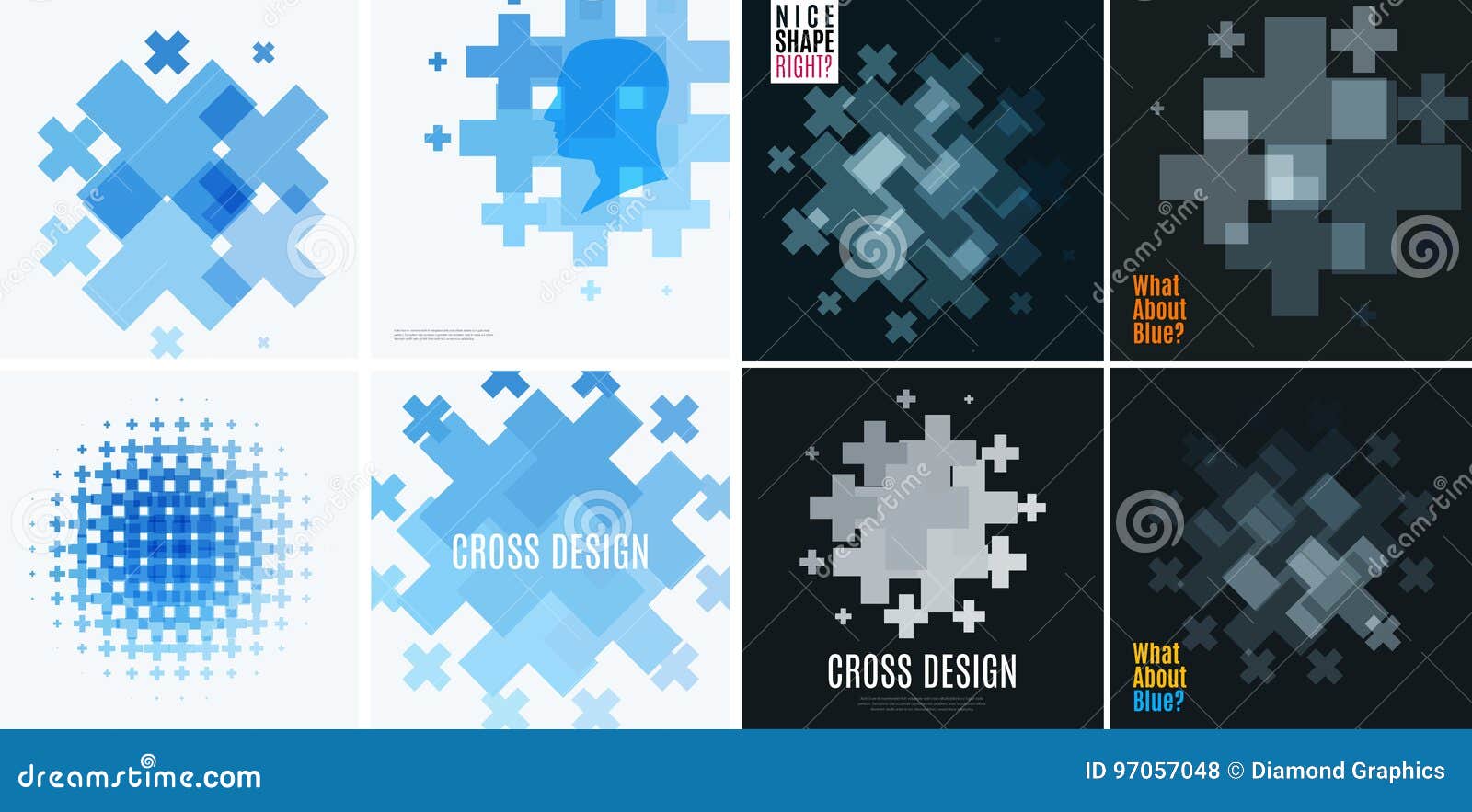 Abstract Vector Design Elements with Cross Stock Vector - Illustration ...