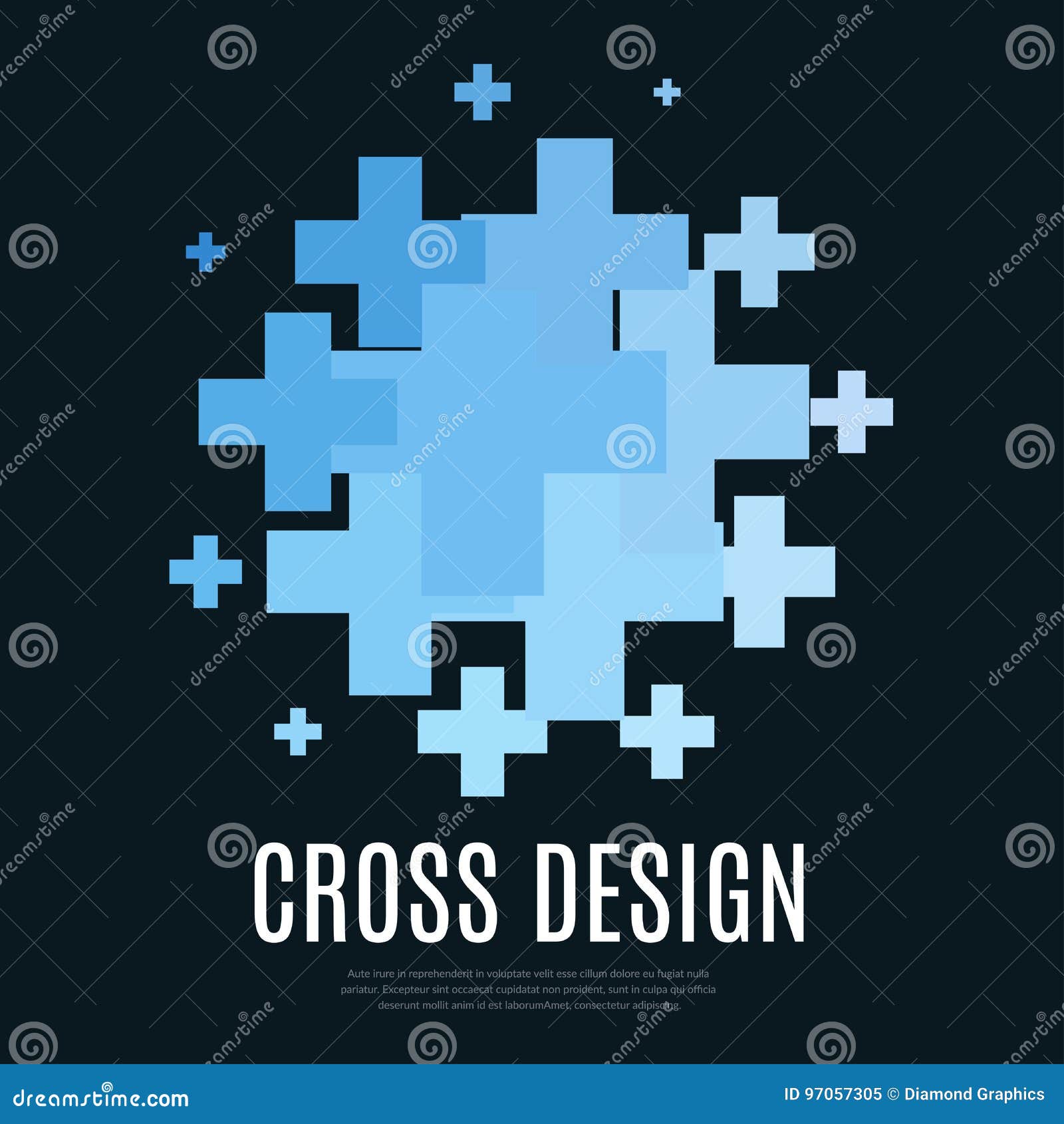 Abstract Vector Design Elements with Cross Stock Vector - Illustration ...