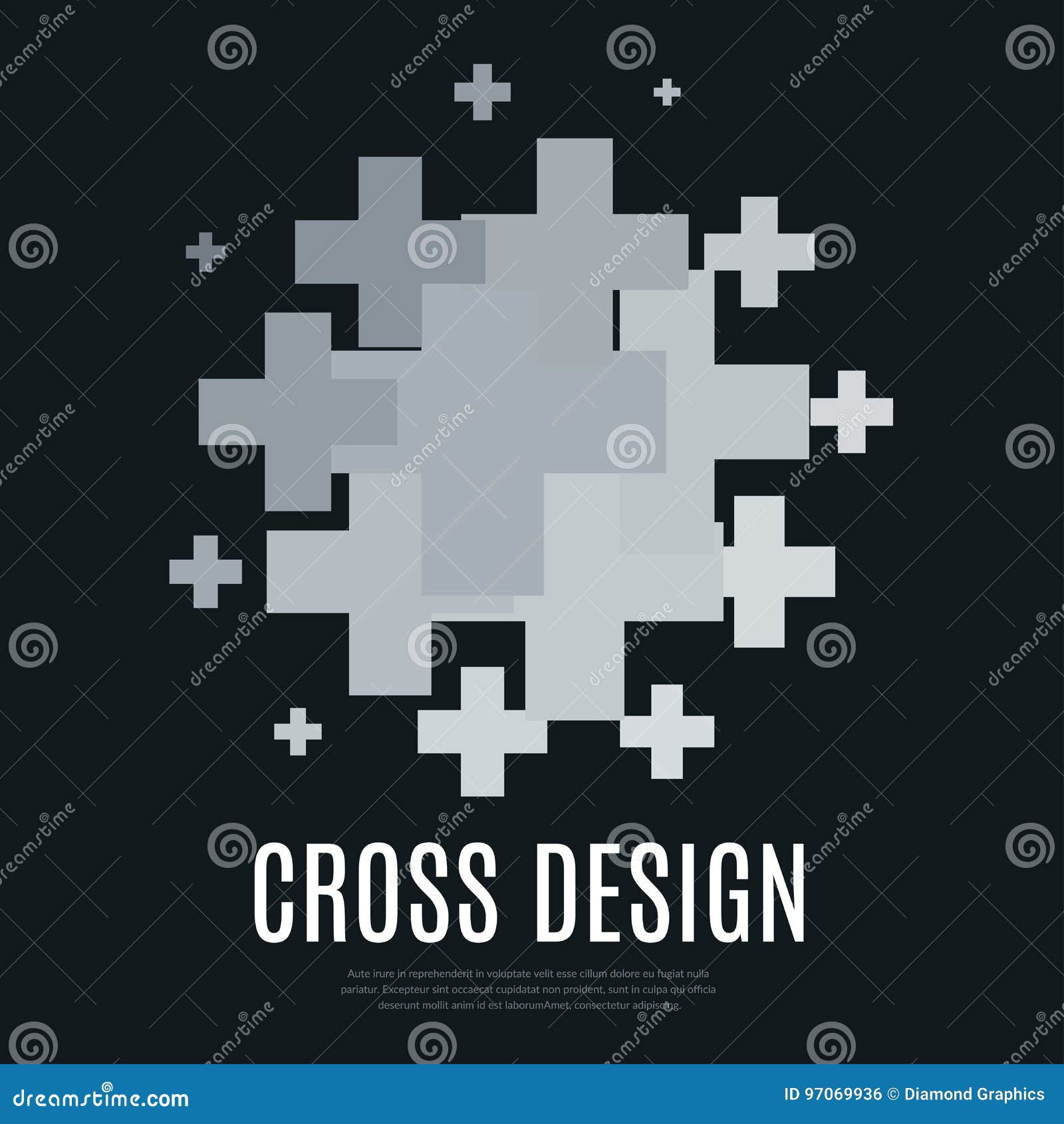 Abstract Vector Design Elements with Cross Stock Vector - Illustration ...