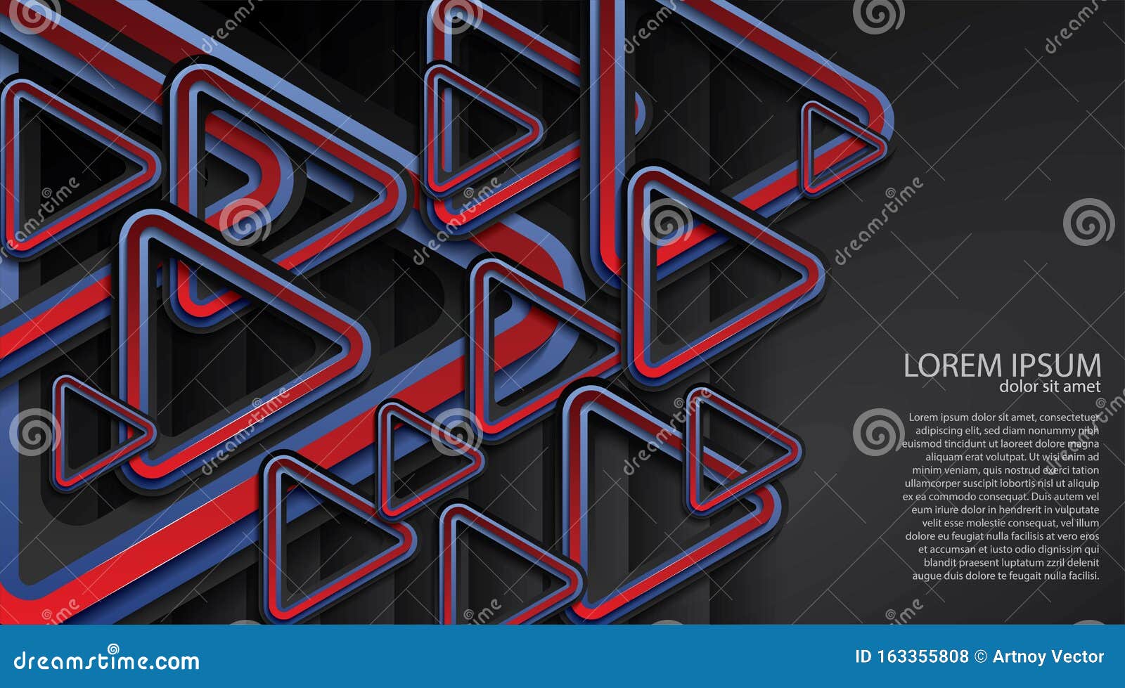 Abstract Vector Design. Overlapping Triangle Outline Pattern with a ... Abstract Vector Design. Overlapping Triangle Outline Pattern with a ...
