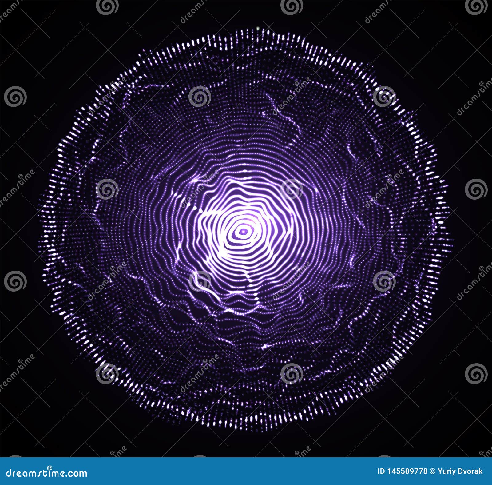 Abstract Vector Digital Blackground. Digital Virus. 3D Sphere Mesh with ...