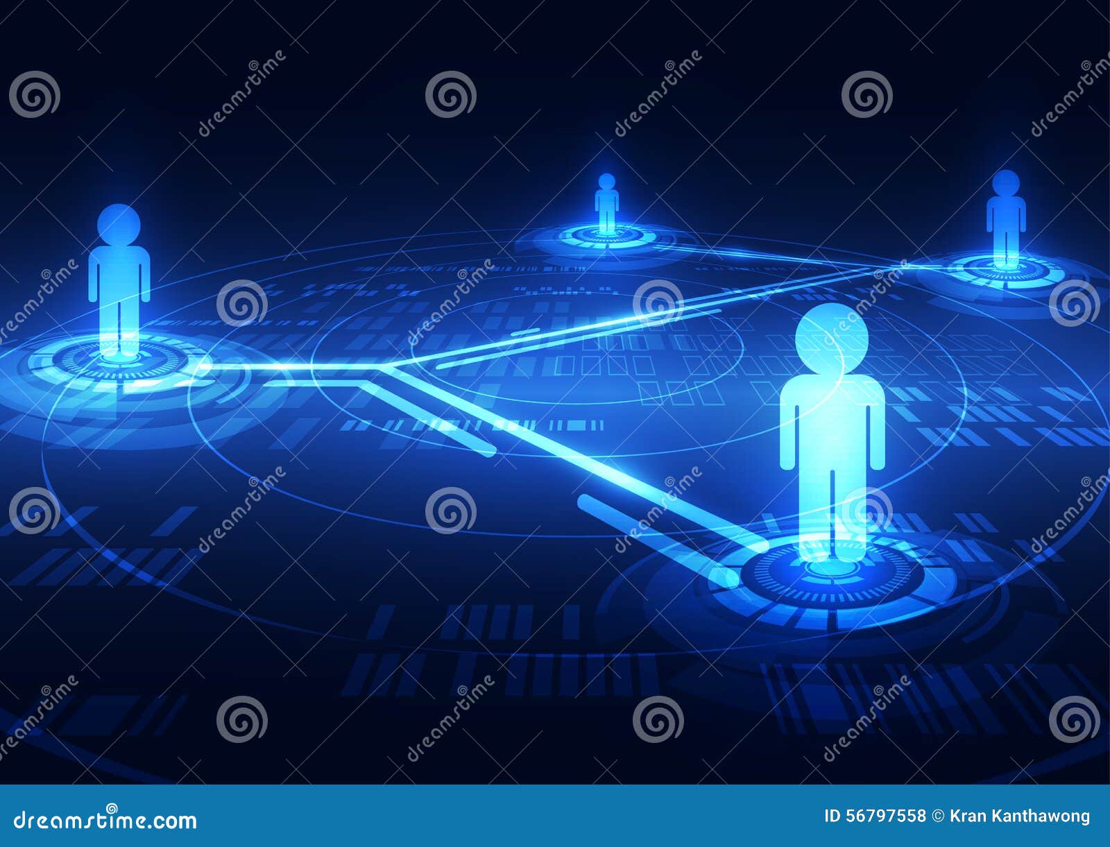 Abstract Vector Digital Social Network Technology Background Stock ...