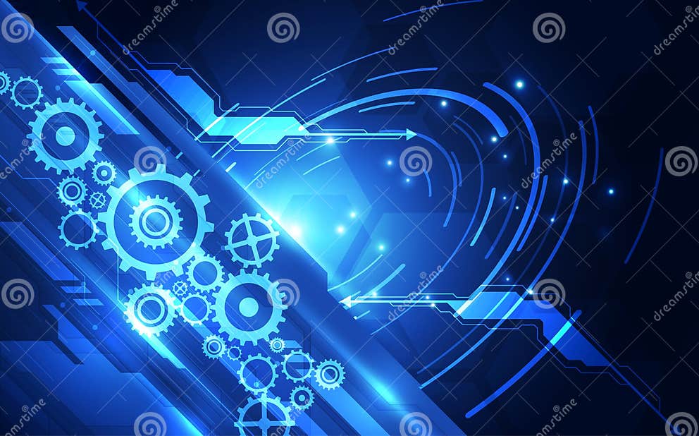 Abstract Vector Digital System Technology Concept. Background ...