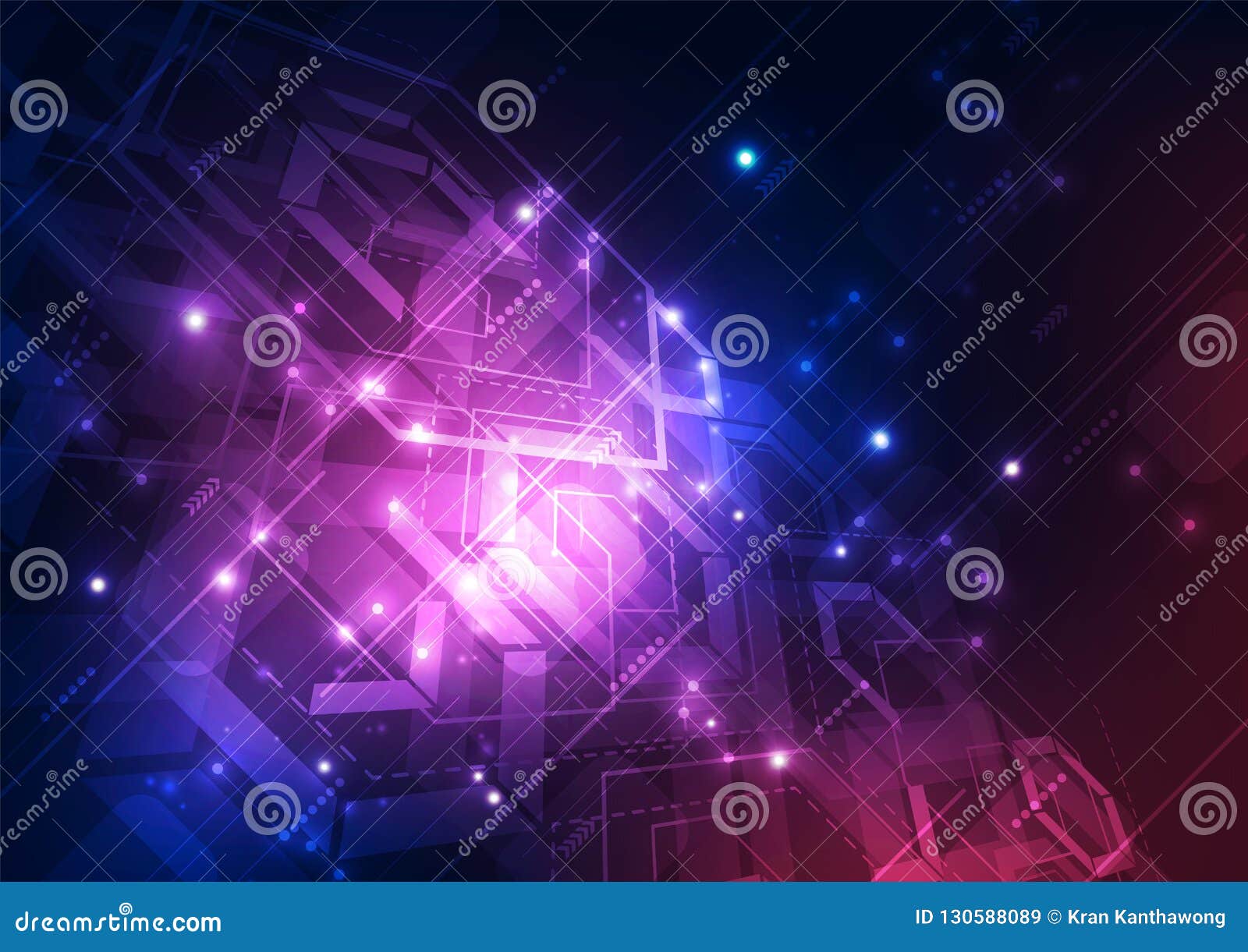 Abstract Vector Digital System Technology Concept. Background ...