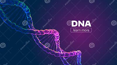 Abstract Vector DNA Structure. Medical Science Background Stock ...