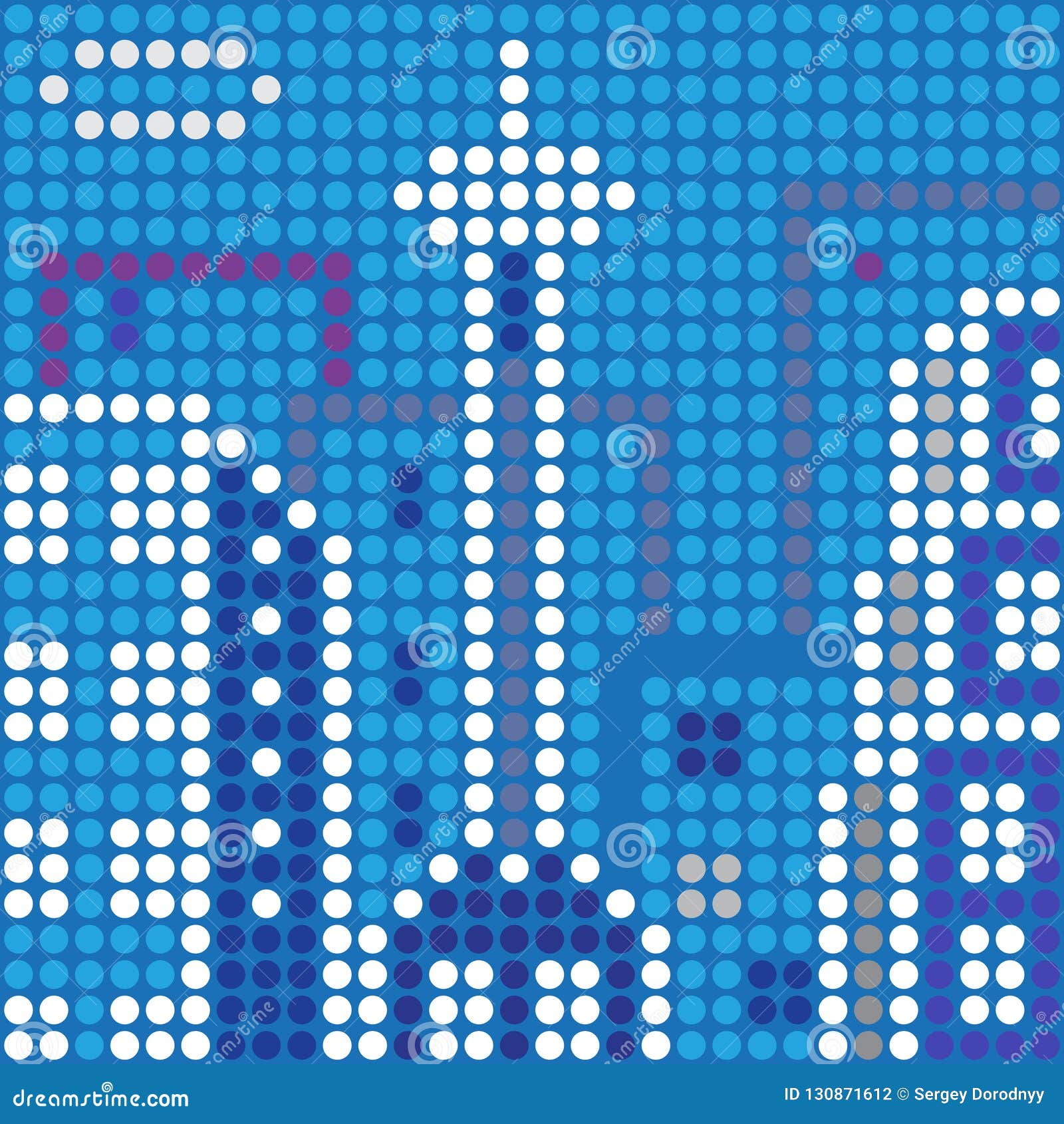 Abstract Vector Dots Building in the Night City Stock Vector ... Abstract Vector Dots Building in the Night City Stock Vector ...