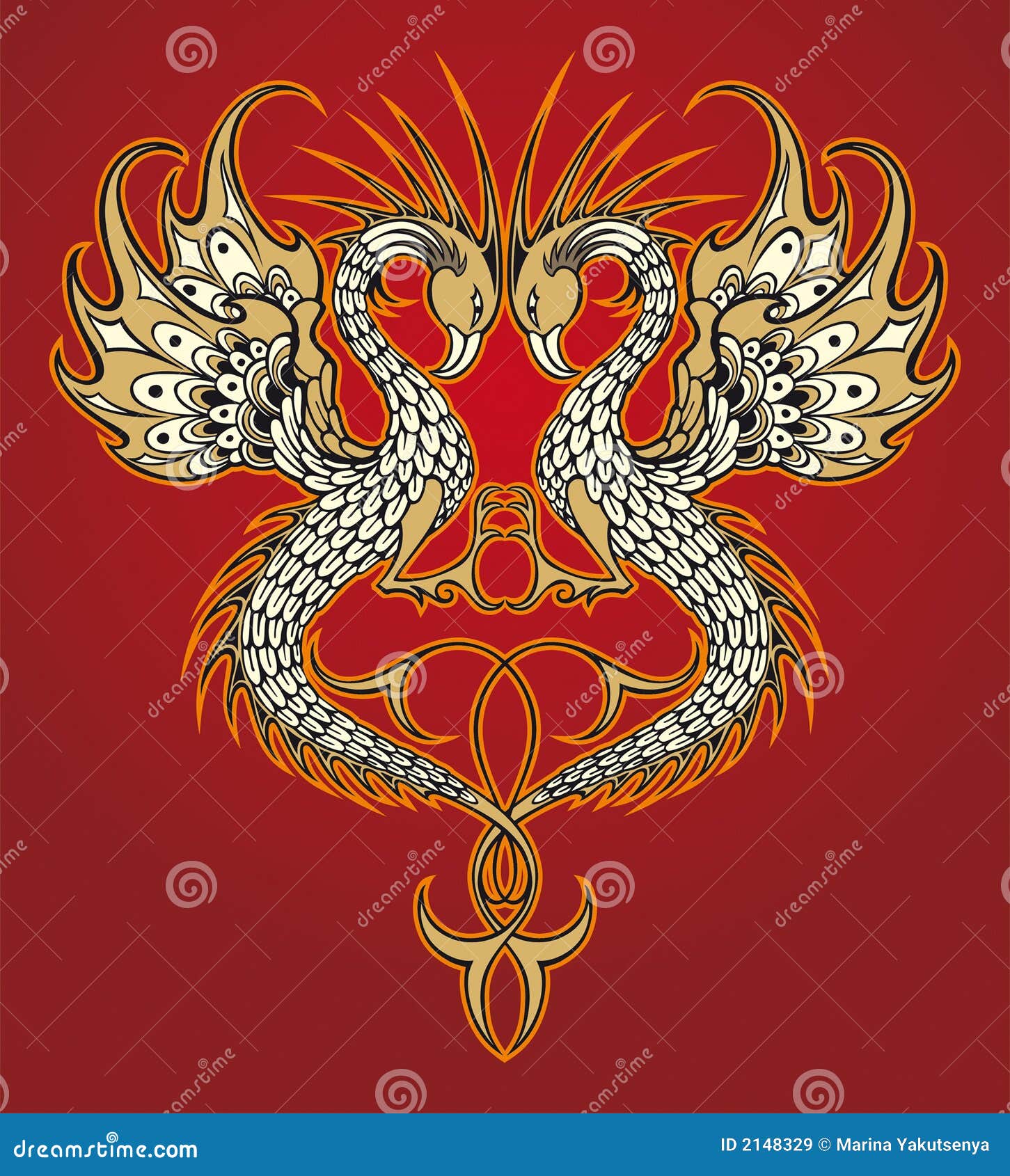 Abstract vector dragon stock vector. Illustration of draw - 2148329