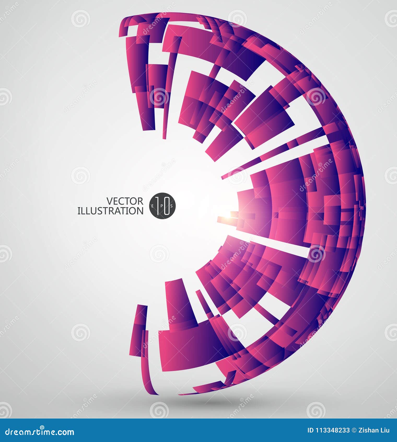 Abstract Vector Effect Diagram, Purple Semicircle Shape. Stock Vector ... Abstract Vector Effect Diagram, Purple Semicircle Shape. Stock Vector ...