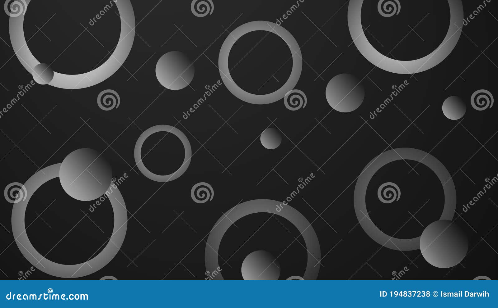 Abstract Vector Elegant Black Background. Circle Pattern Stock Vector ...