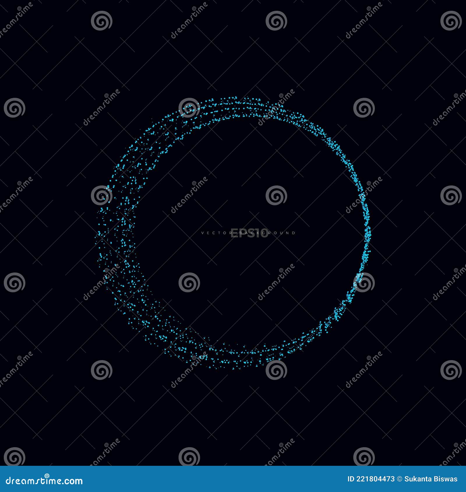 Abstract Vector Explosion Colorful Dots Equalizer Isolated Circular Element Background. Big Data ...