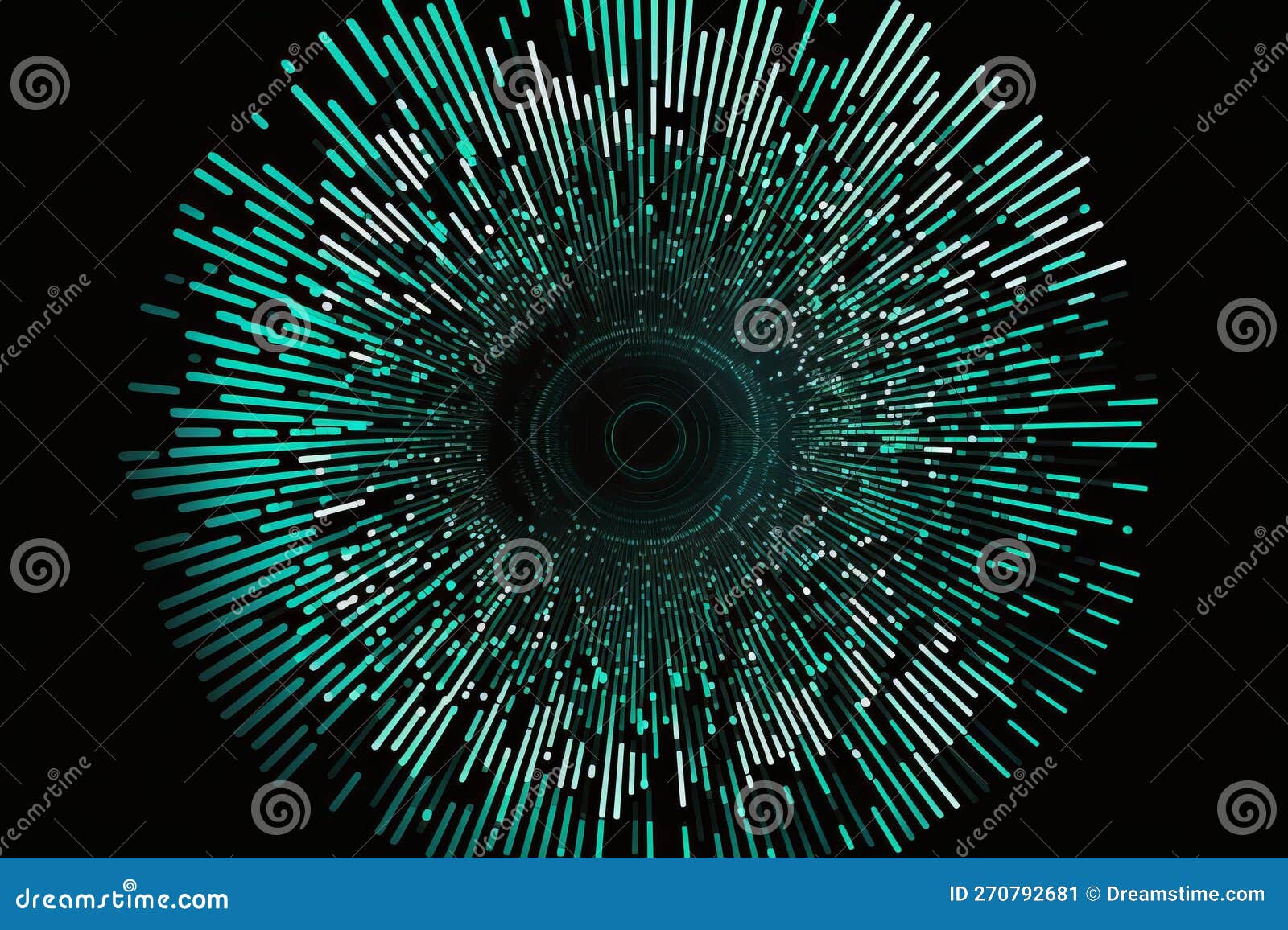 Abstract Explosion Lines Equalizer Pattern Circle Shape in Blue Green ...