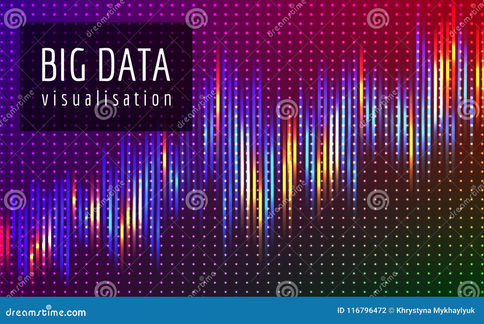 Big Data Flow Vector Complex Visualisation. Stock Vector - Illustration ...