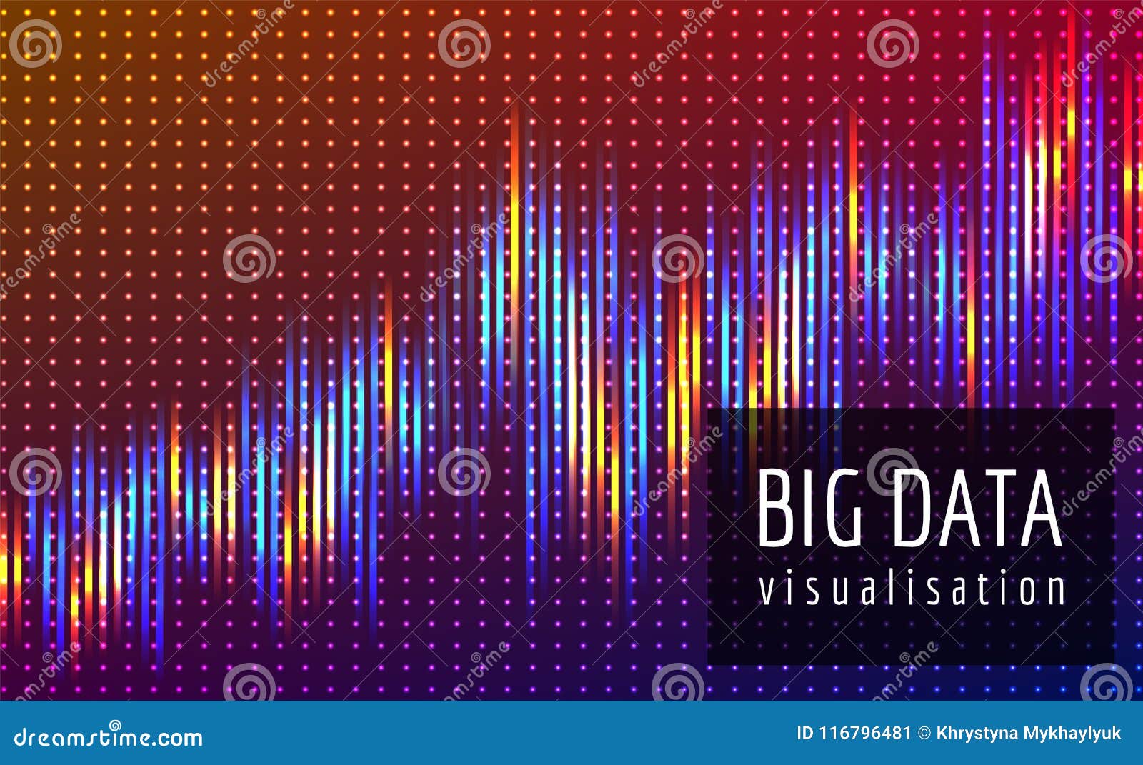 Big Data Flow Vector Complex Visualisation. Stock Vector - Illustration ...