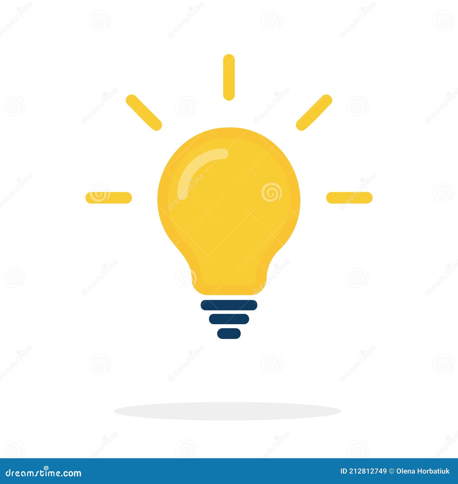 Abstract Vector Flat Design Lightbulb with Sparkle on Violet Backround ...