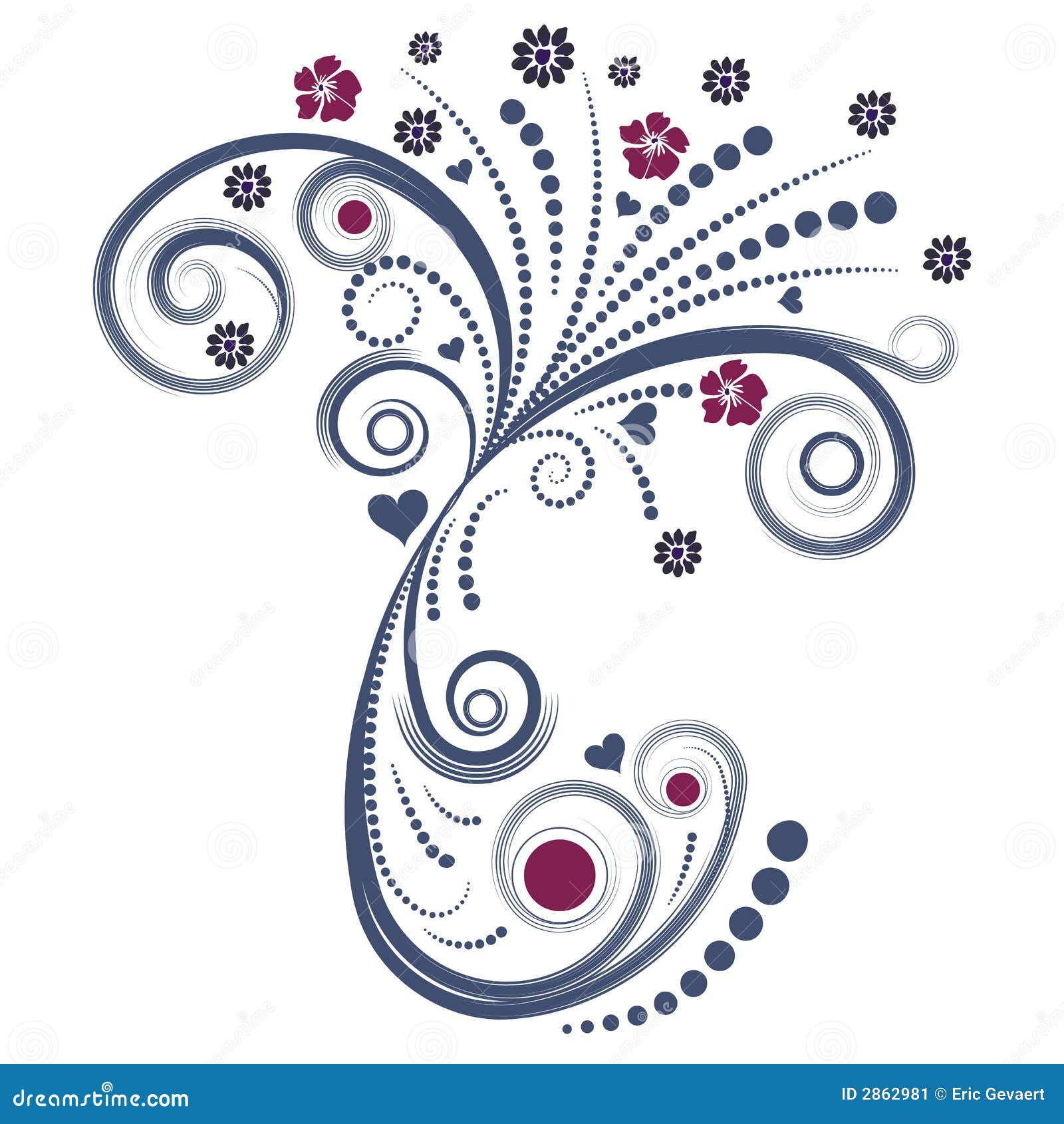 Abstract Vector Floral Design Stock Vector - Illustration of plant ...
