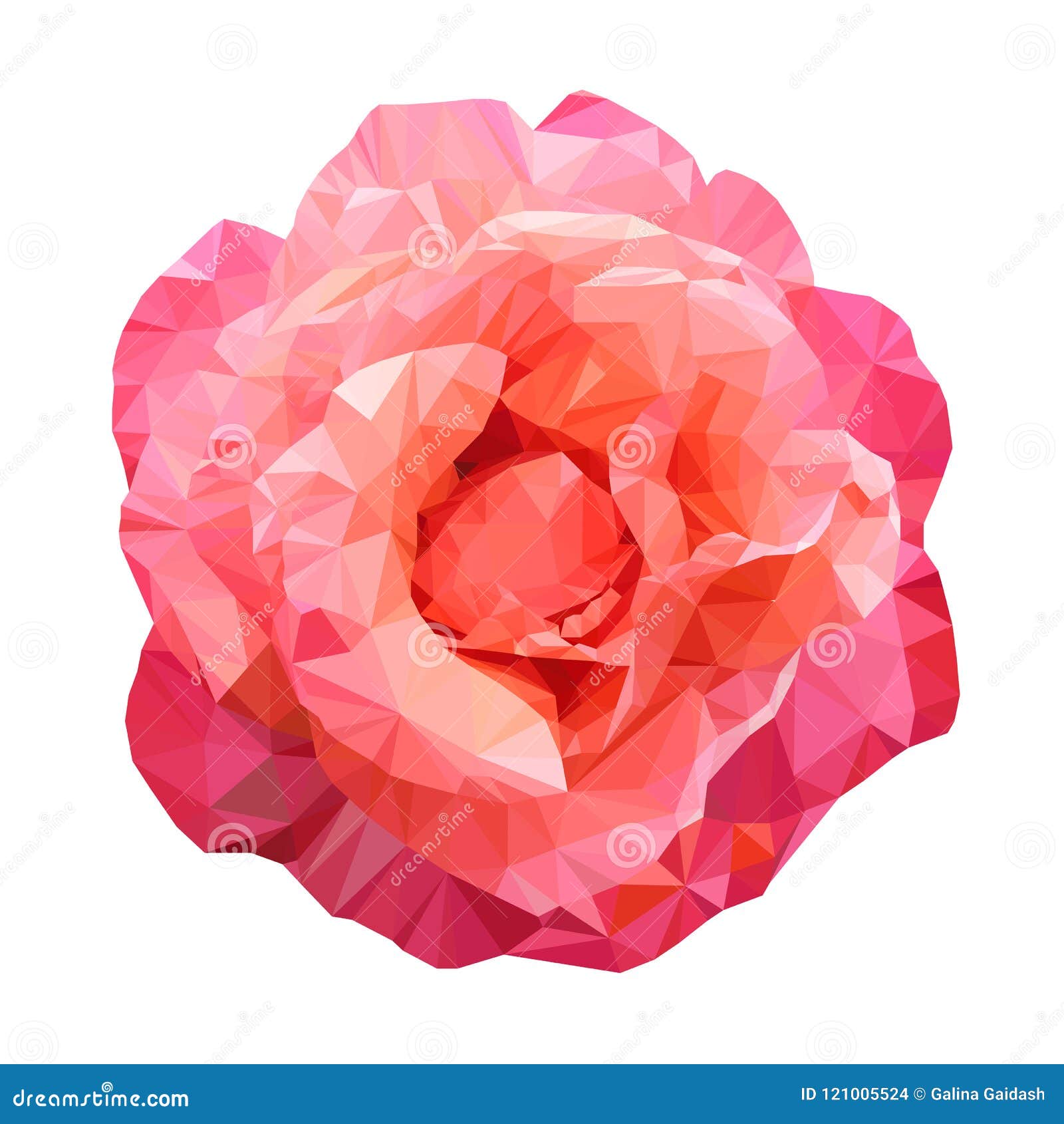 Abstract Vector Flower, Low Poly Style Stock Vector - Illustration of ...