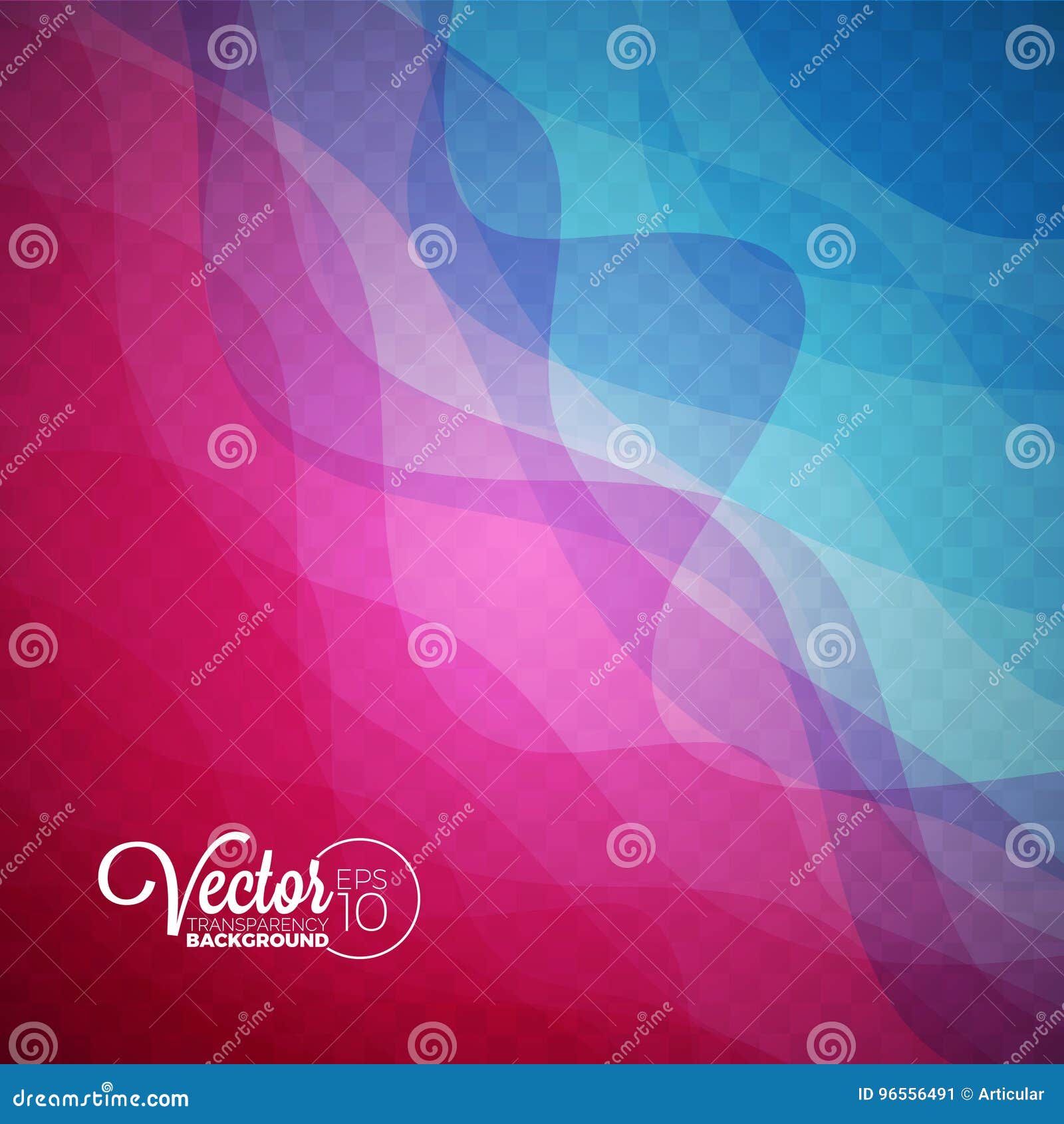 Abstract Vector Flowing Color Wave Design on Transparent Background ...