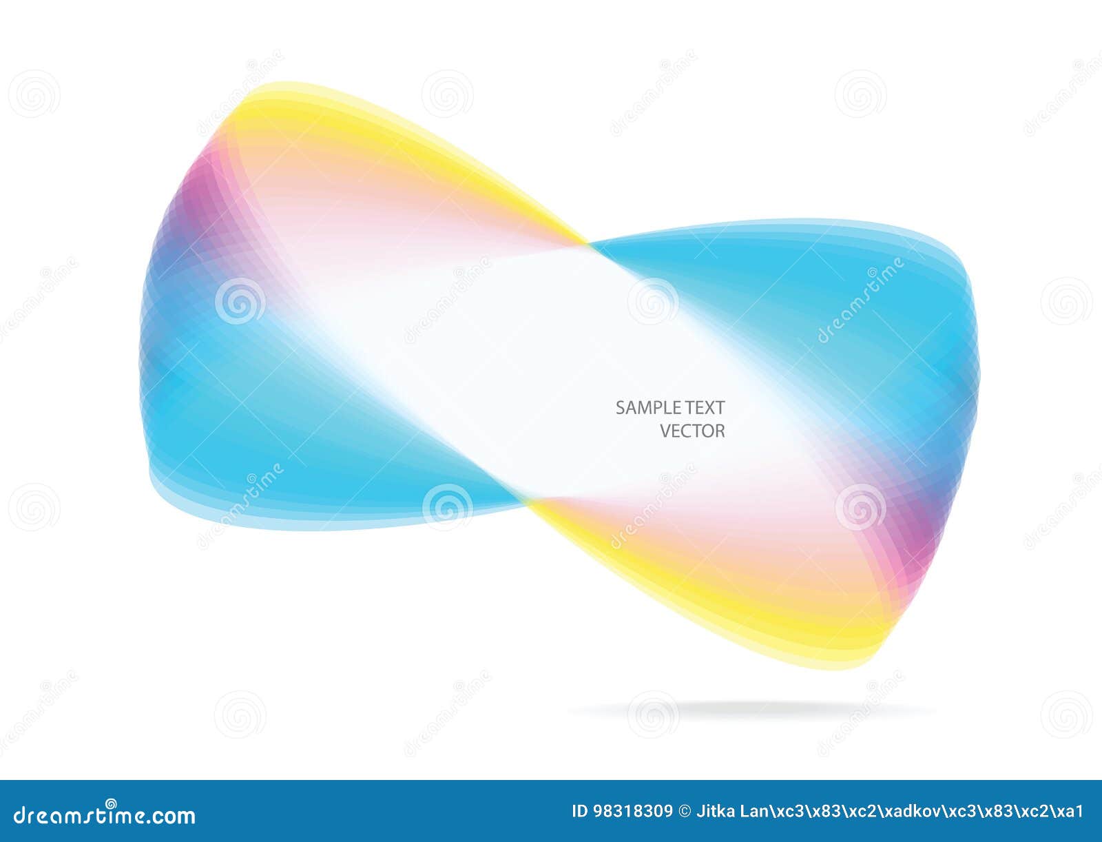 Abstract Vector Flowing Shape on White Background Stock Vector ...