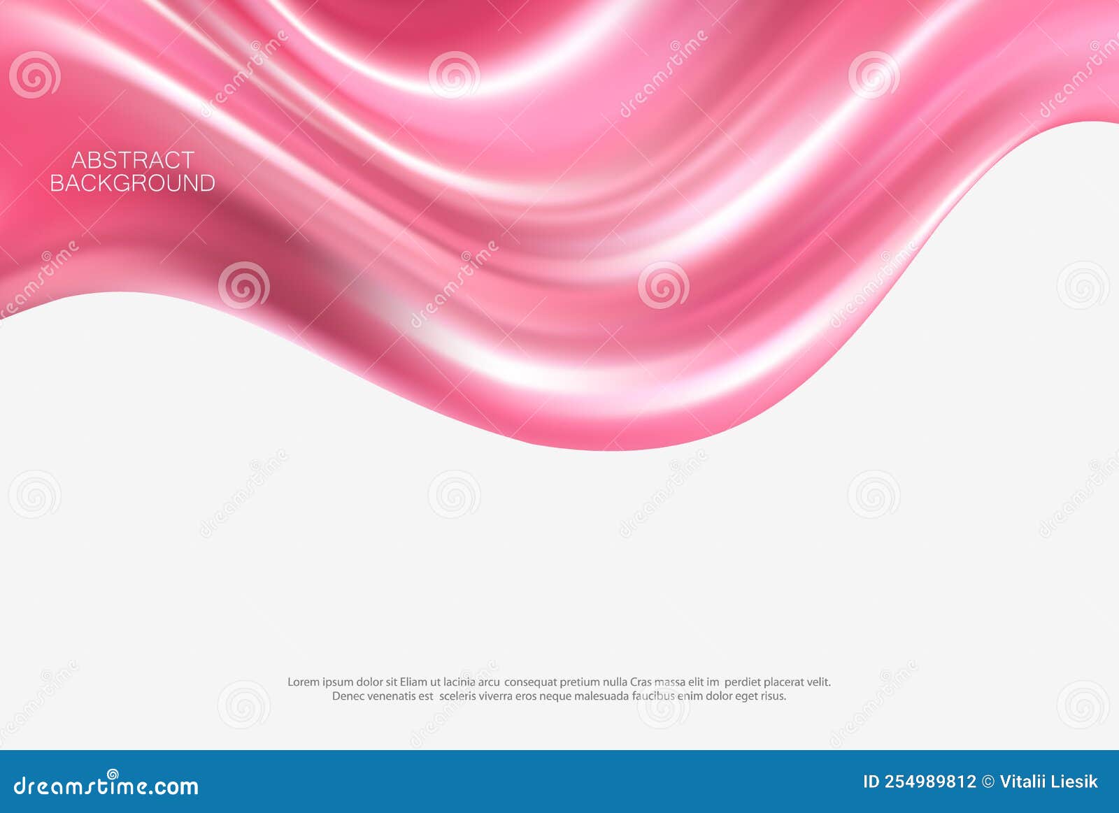 Abstract Vector Flying Waves Made of Silk or Satin Fabric Isolated on ...