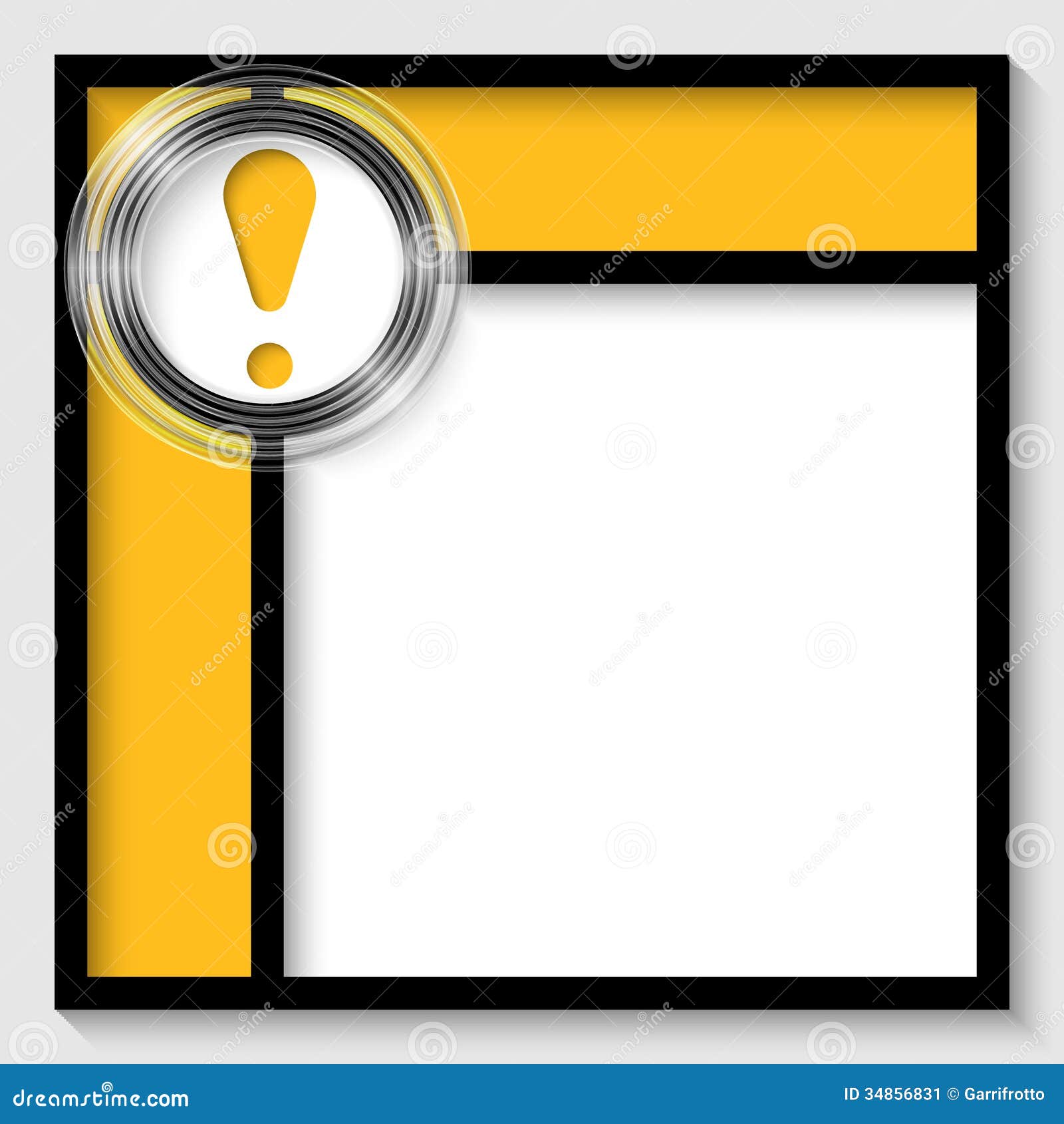 Abstract vector frames stock vector. Illustration of exclamation - 34856831