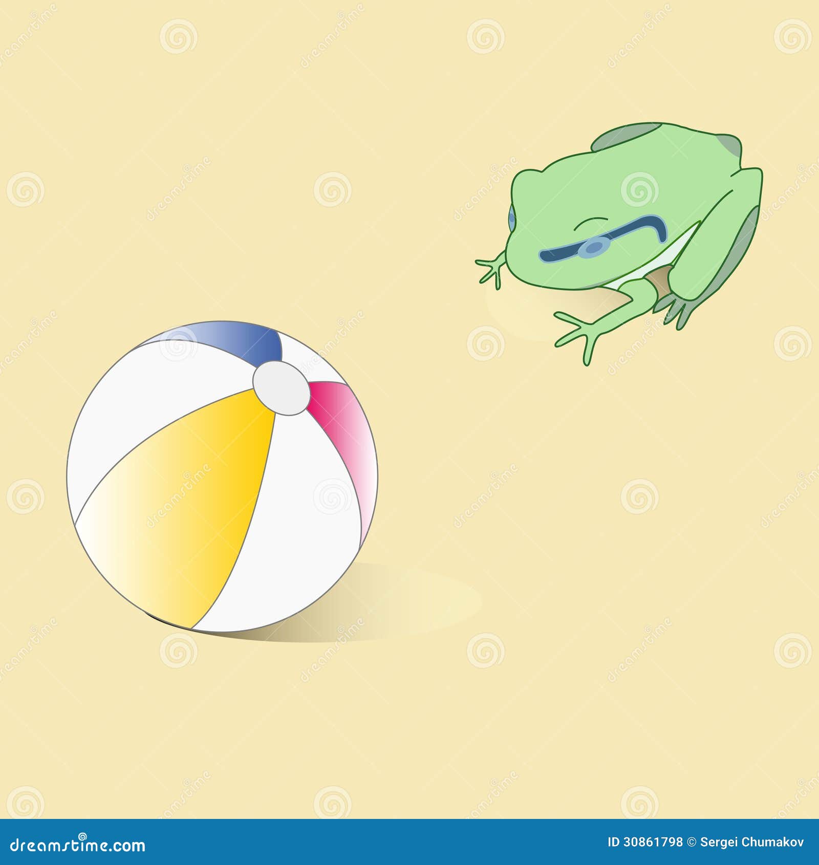 Abstract Vector Frog and Ball. Stock Vector - Illustration of circle ...