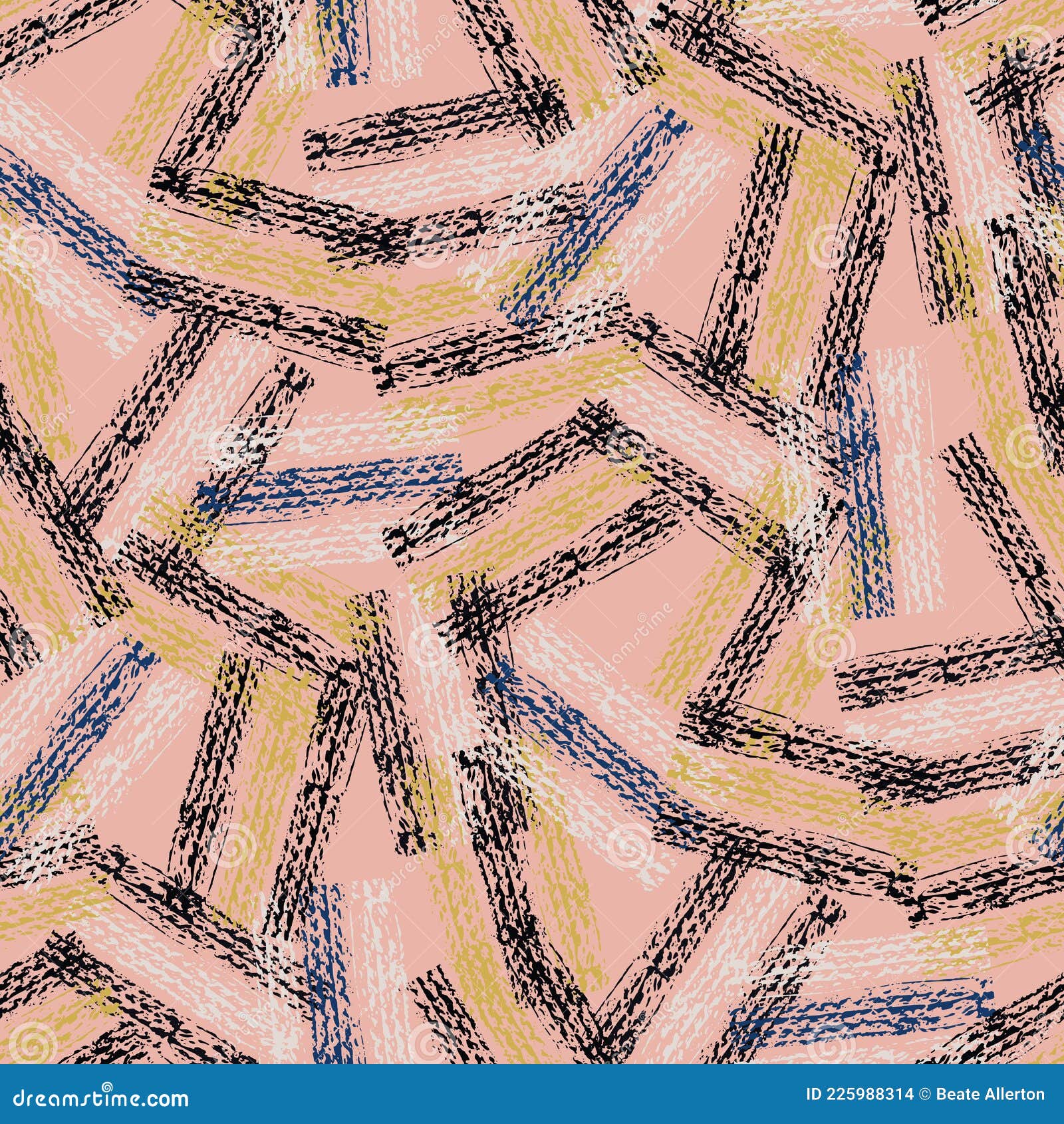 Abstract Vector Gauze Brush Effect Rectangles Seamless Pattern ...