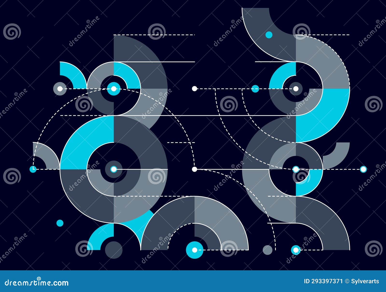 Abstract Vector Geometric Background in Tech Mechanical Engineering ...