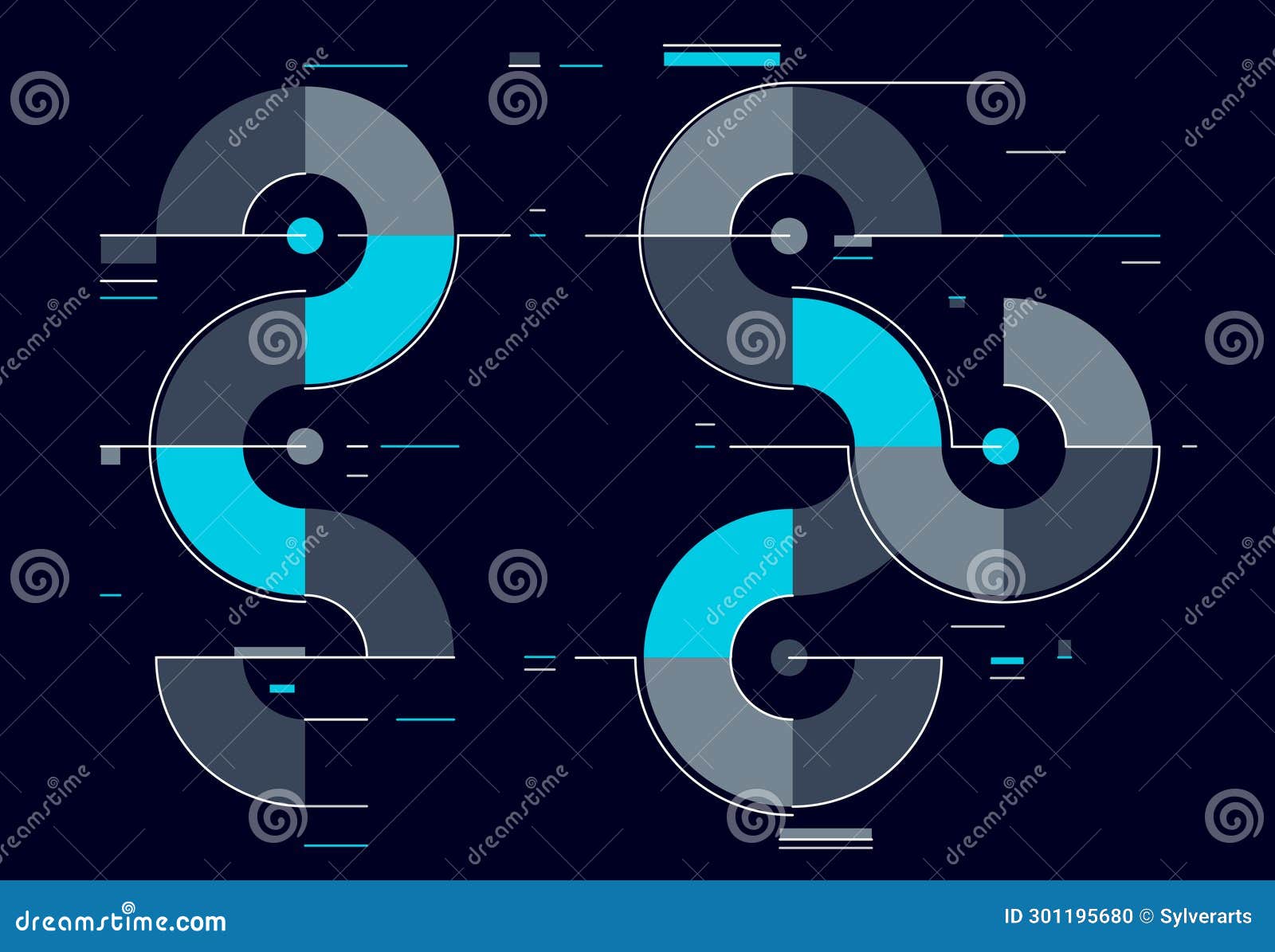 Abstract Vector Geometric Background in Tech Mechanical Engineering ...
