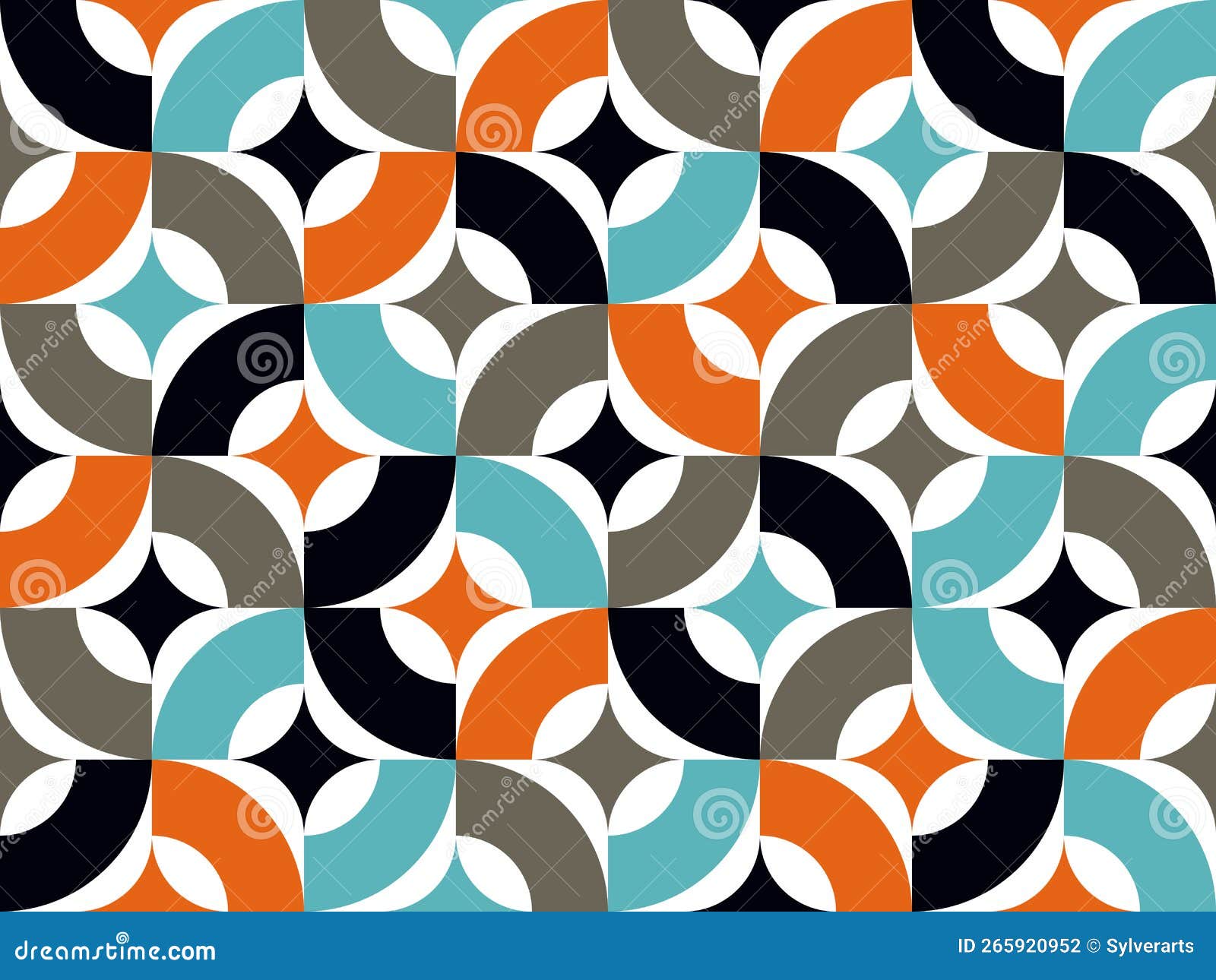 Abstract Vector Geometric Seamless Pattern, Color Simple Geometric ...