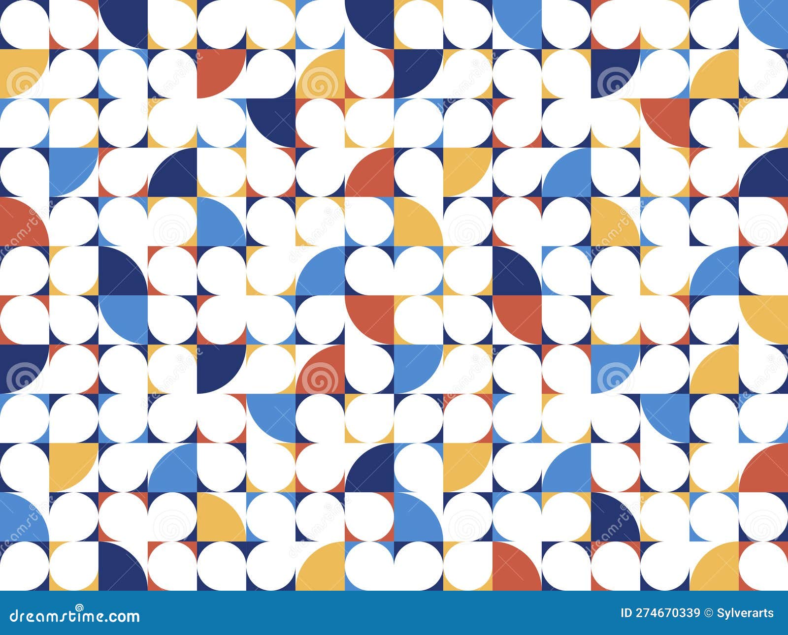 Abstract Vector Geometric Seamless Pattern, Color Simple Geometric ...