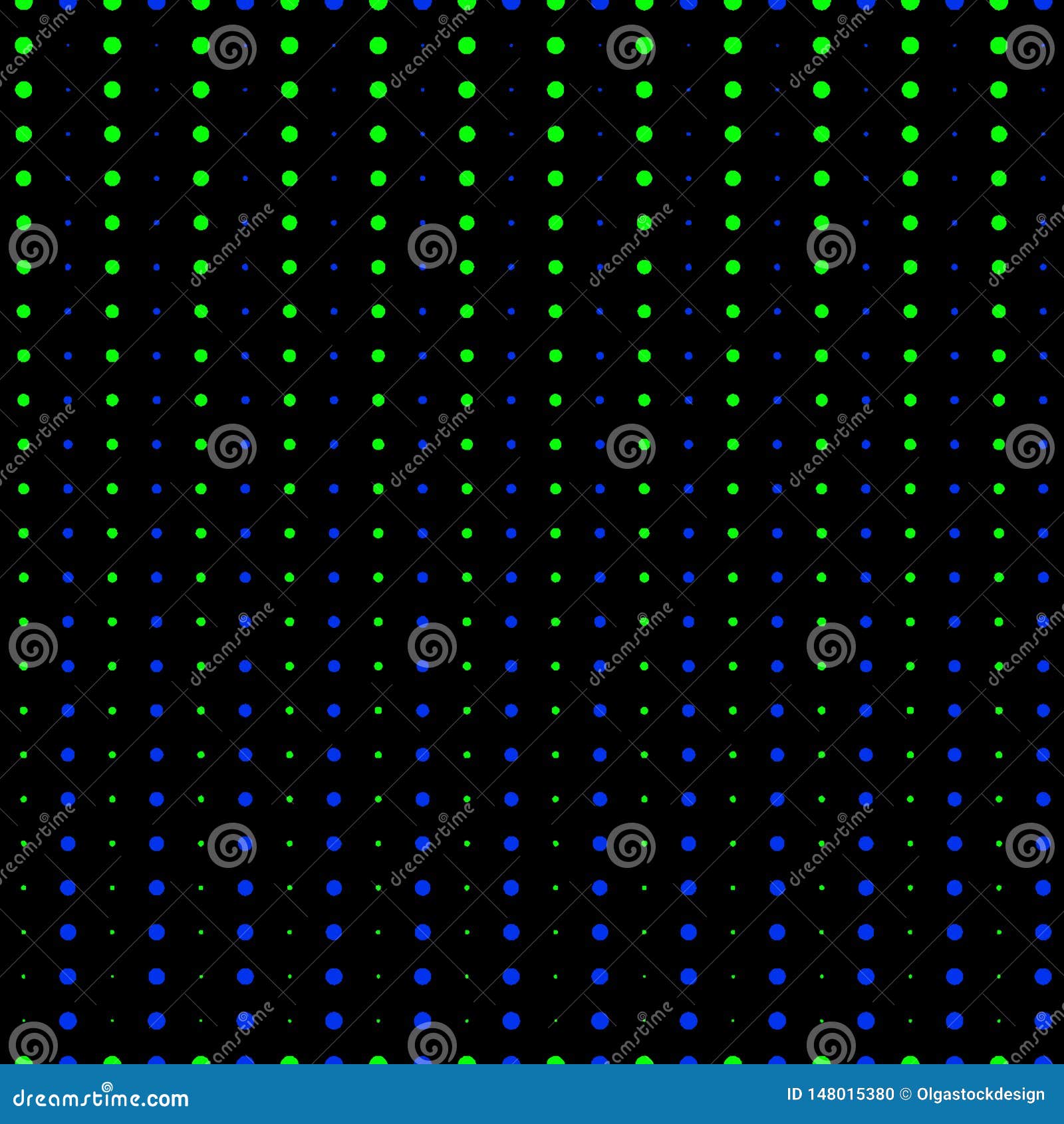 Abstract Vector Geometric Seamless Pattern with Halftone Dots, Fading ...