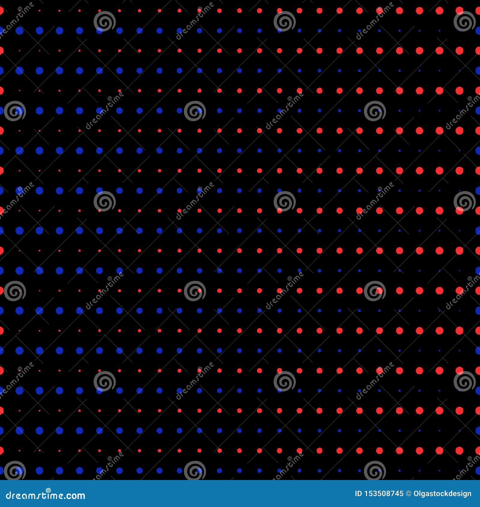 Abstract Vector Geometric Seamless Pattern with Halftone Dots, Fading ...