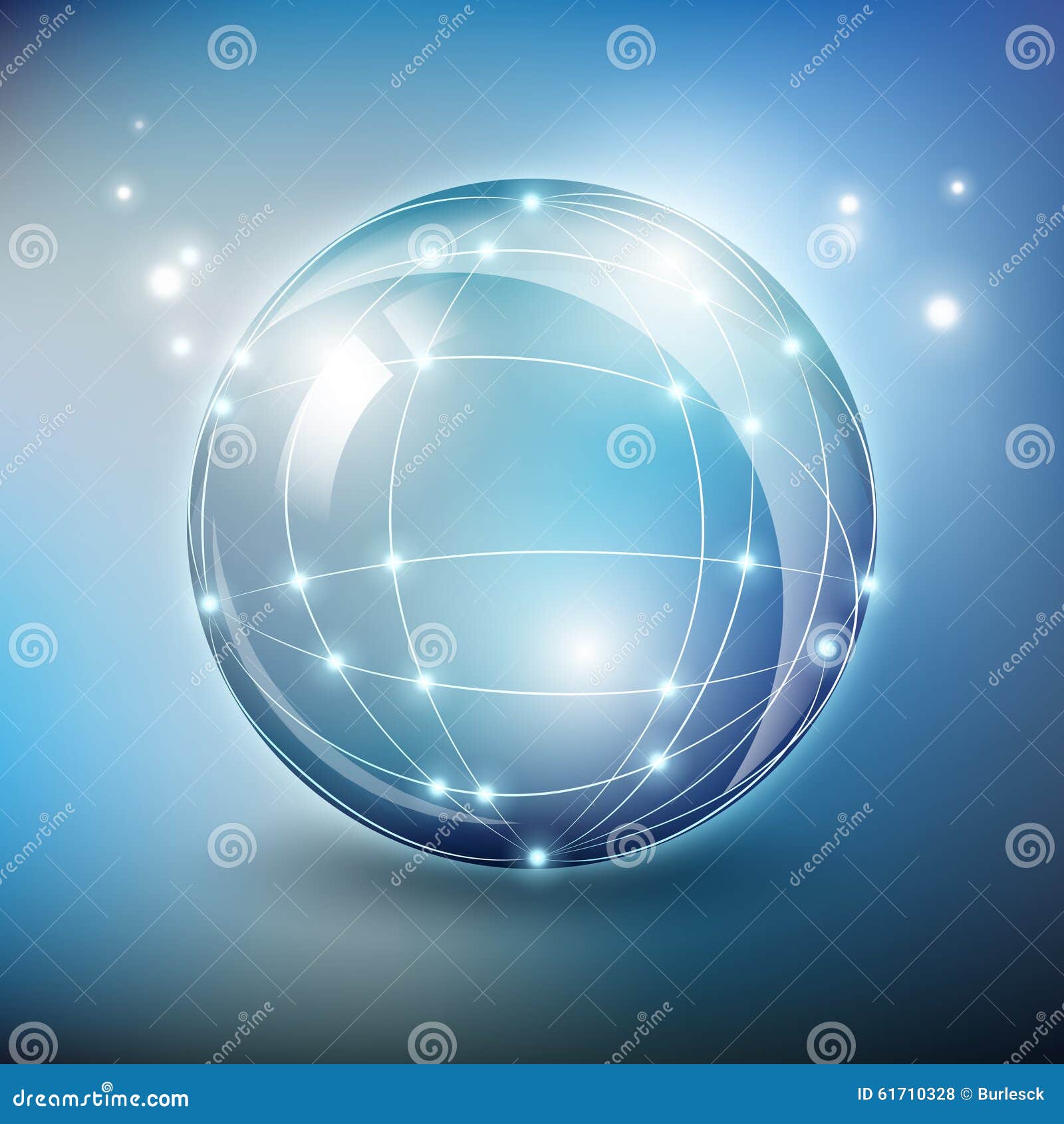 Abstract Vector Glass Sphere Network Stock Vector - Illustration of ...